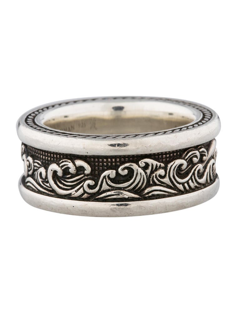 David Yurman Wave Band Ring - Silver - 0DY20157 | The RealReal