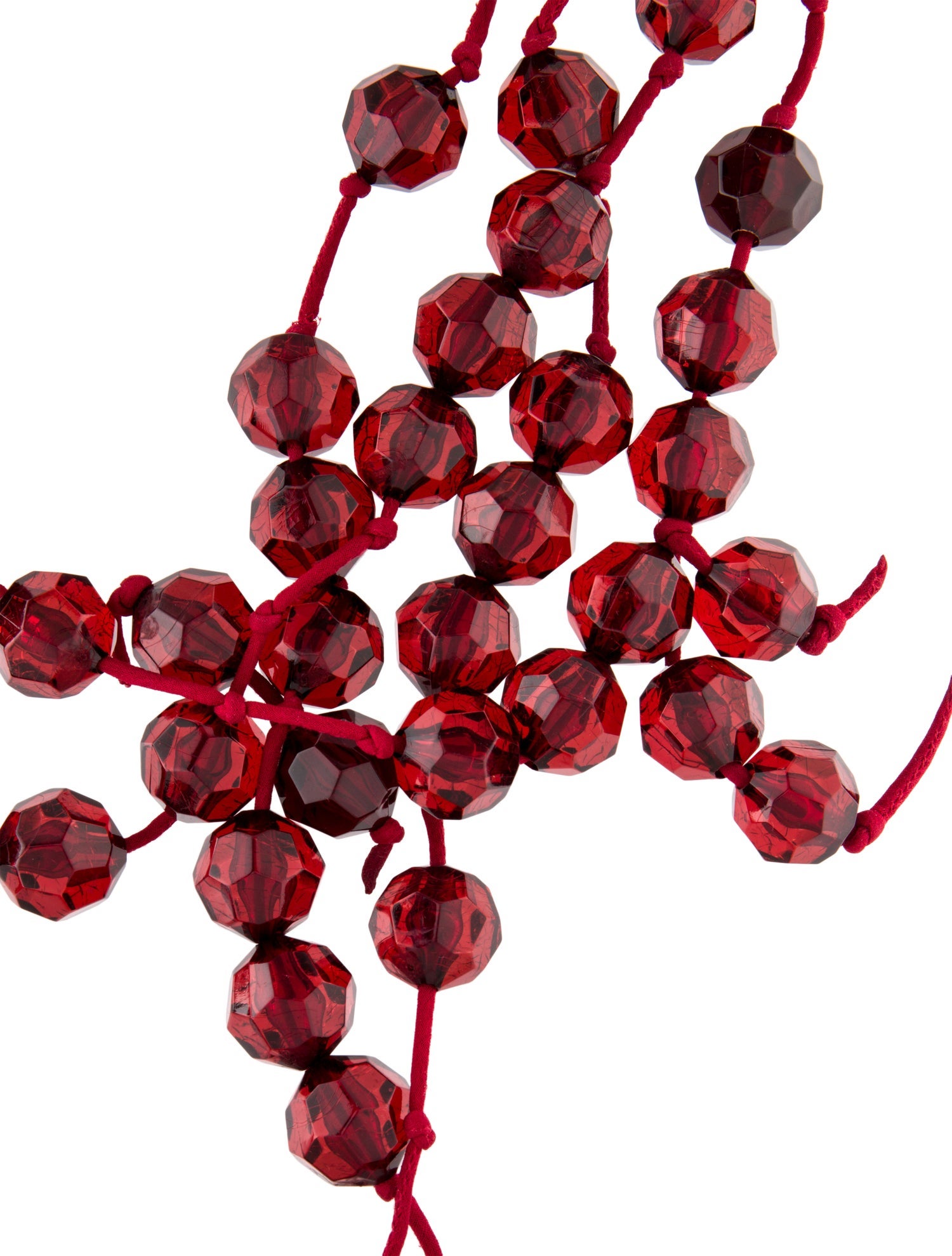 Silvia Tcherassi Bead & Ribbon Multistrand Necklace - Red, Gold-Tone ...