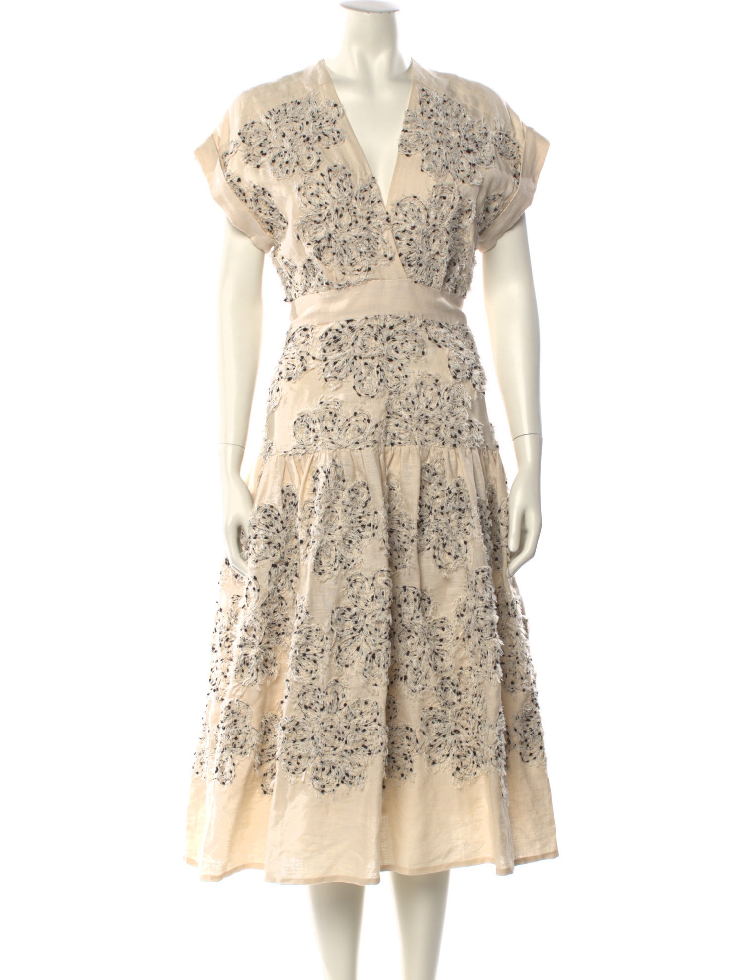 Silvia Tcherassi Lace Pattern Long Dress - Neutrals Dresses, Clothing ...
