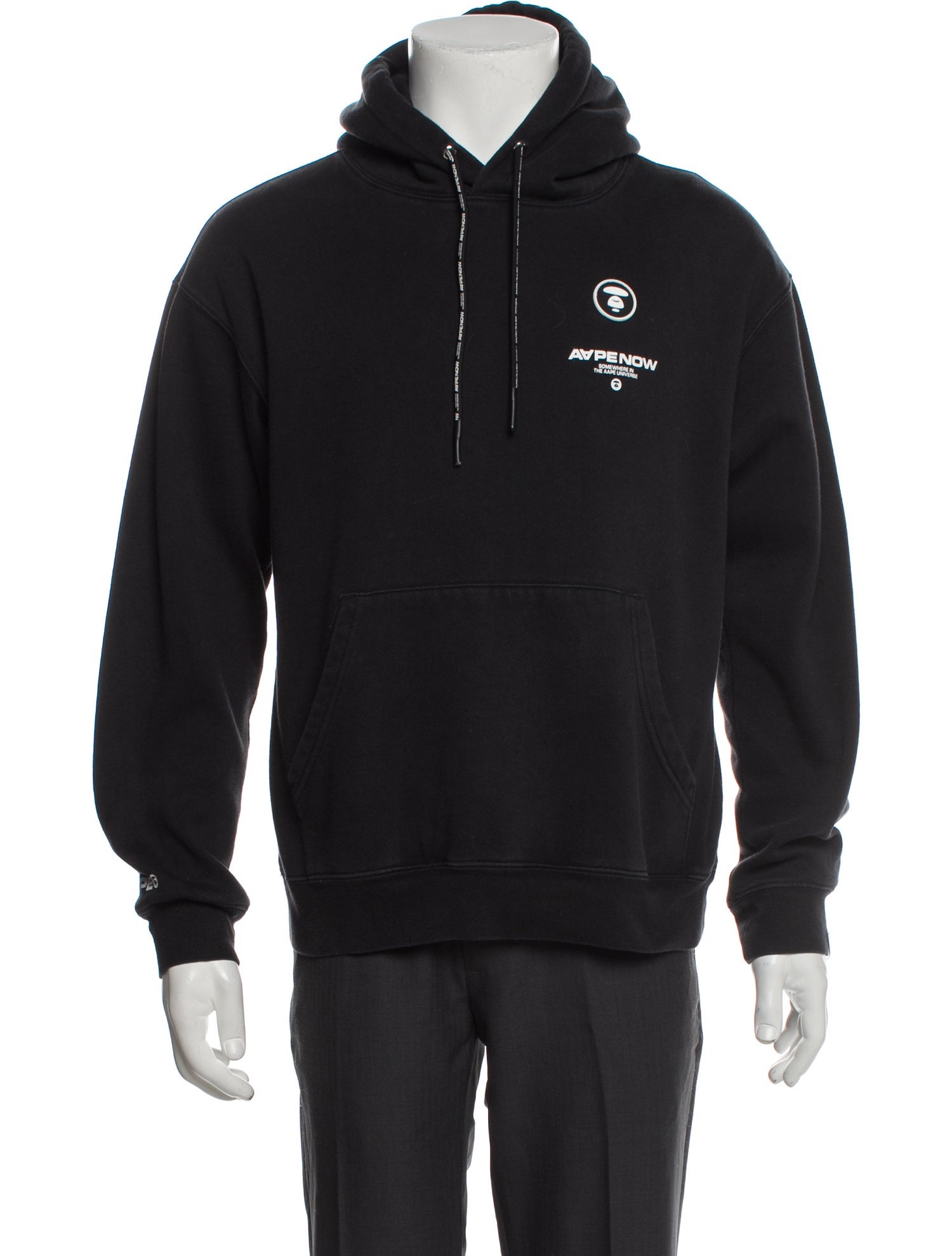 Aape by A Bathing Ape Graphic Print Crew Neck Hoodie - Blue Sweatshirts ...