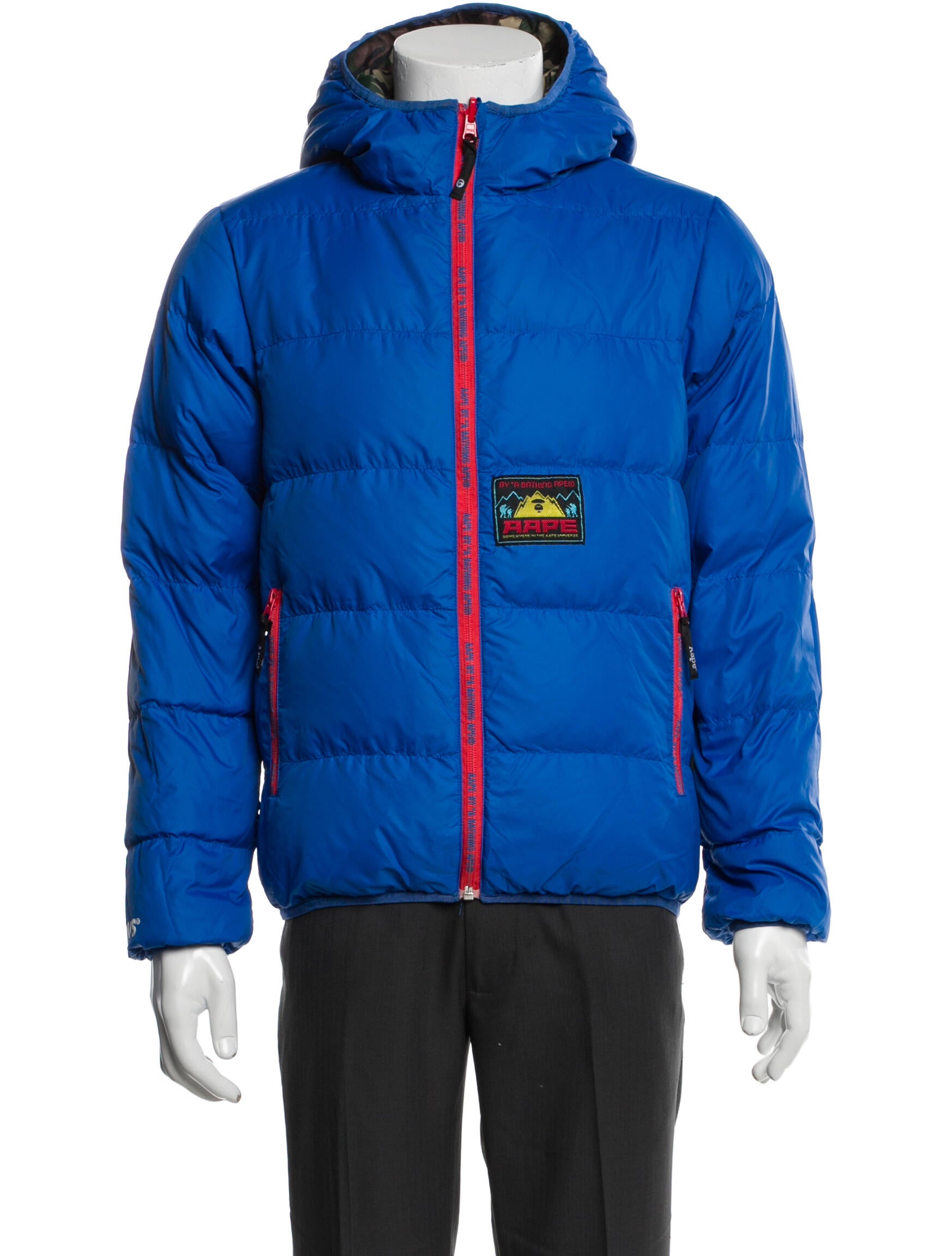 Aape by A Bathing Ape Reversible Printed Utility Jacket - Blue ...