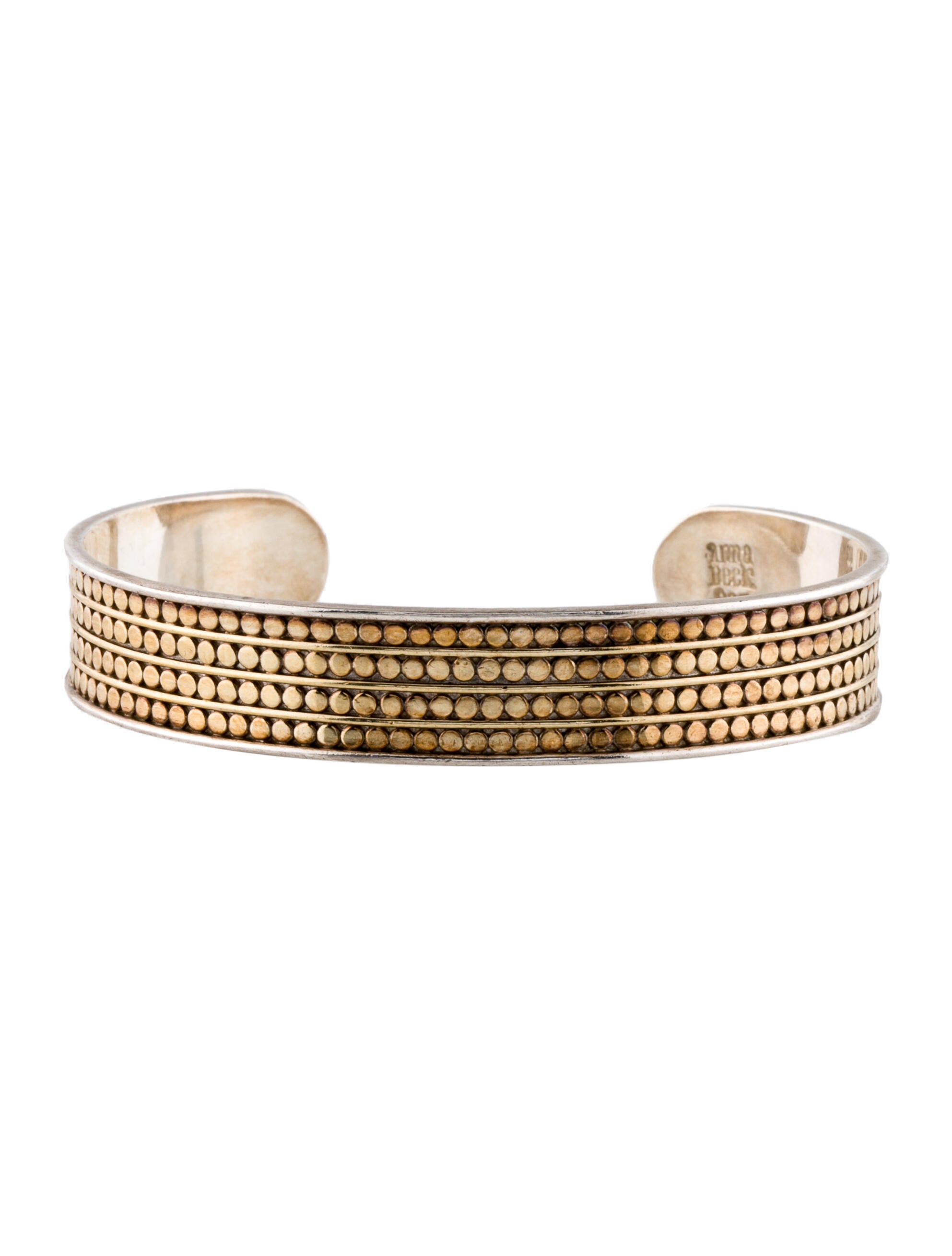 Anna Beck Dotted Stacking Cuff - 18K Yellow Gold-Plated Cuff, Bracelets ...