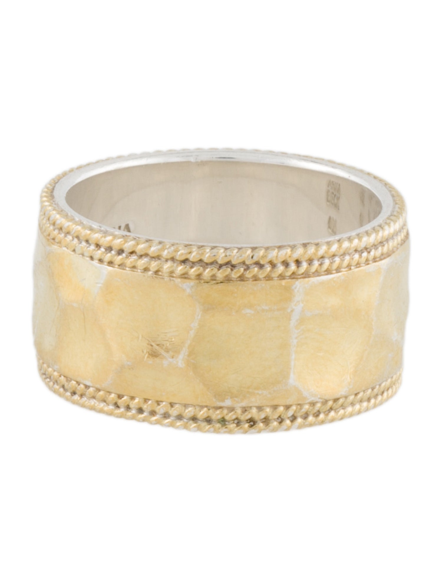 Anna Beck Two-Tone Hammered Band - Sterling Silver Band, Rings ...