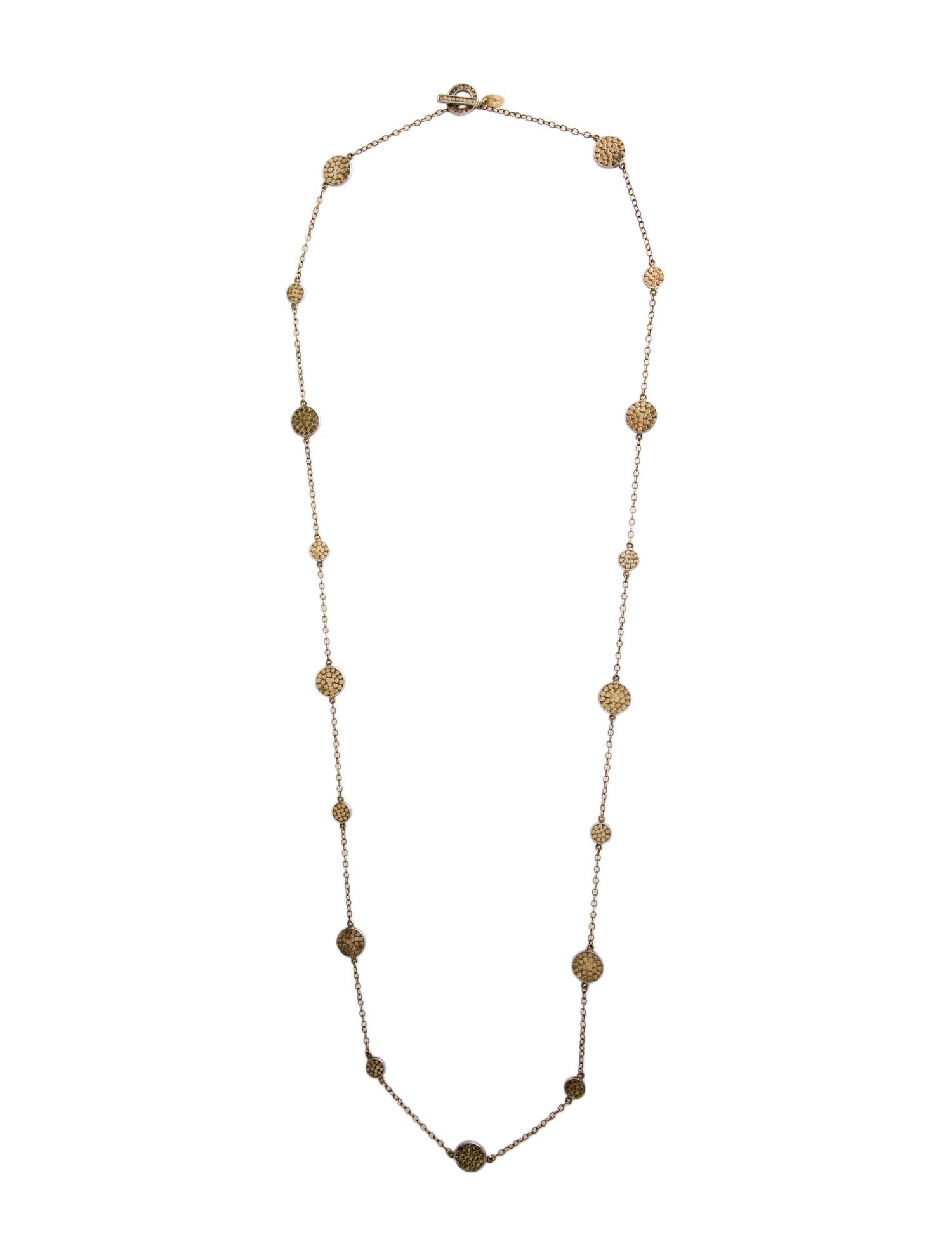 Anna Beck Two-Tone Station Necklace - 18K Yellow Gold-Plated Station ...
