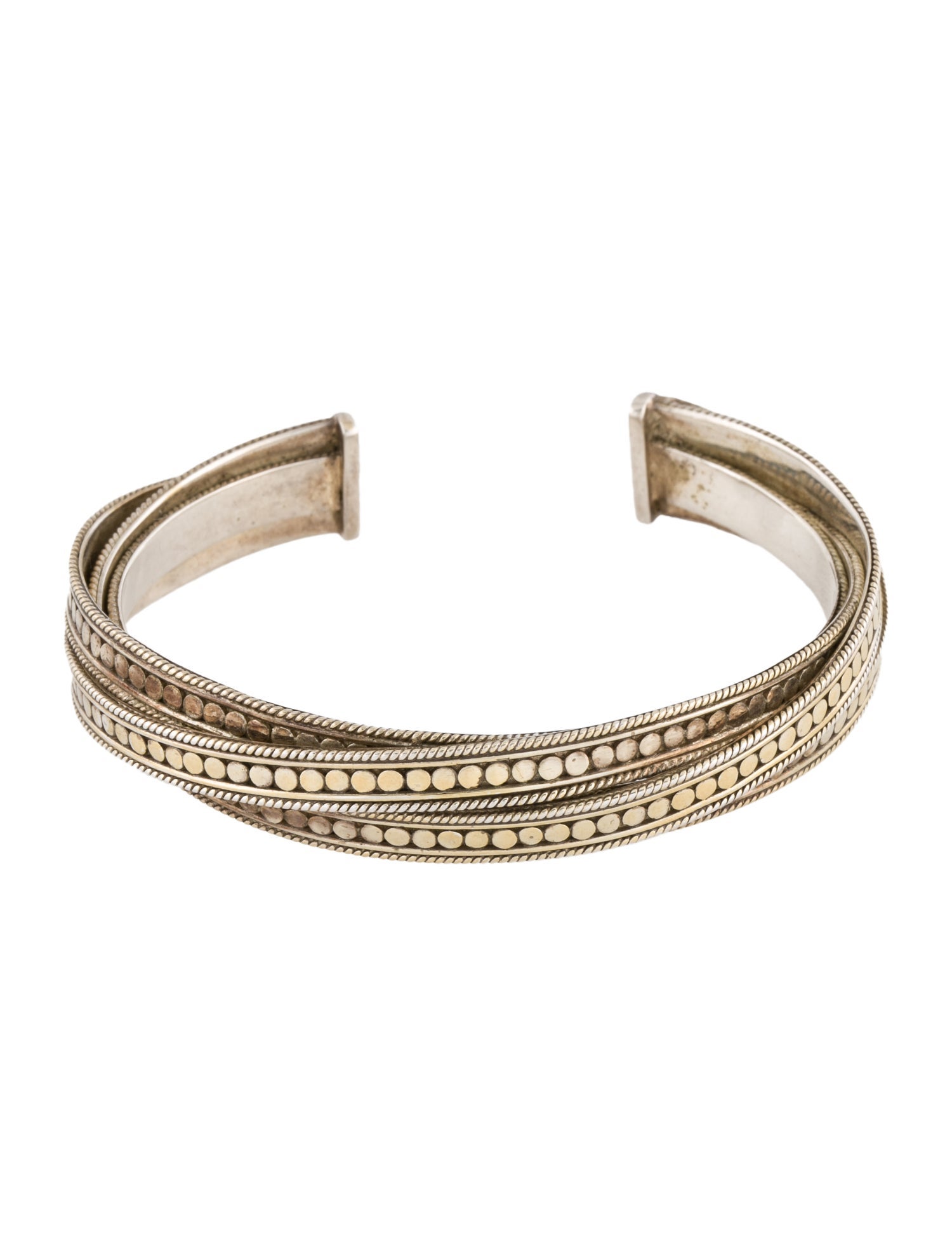 Anna Beck Two-Tone Dotted Timor Twist Cuff Bracelet - 925 Sterling ...