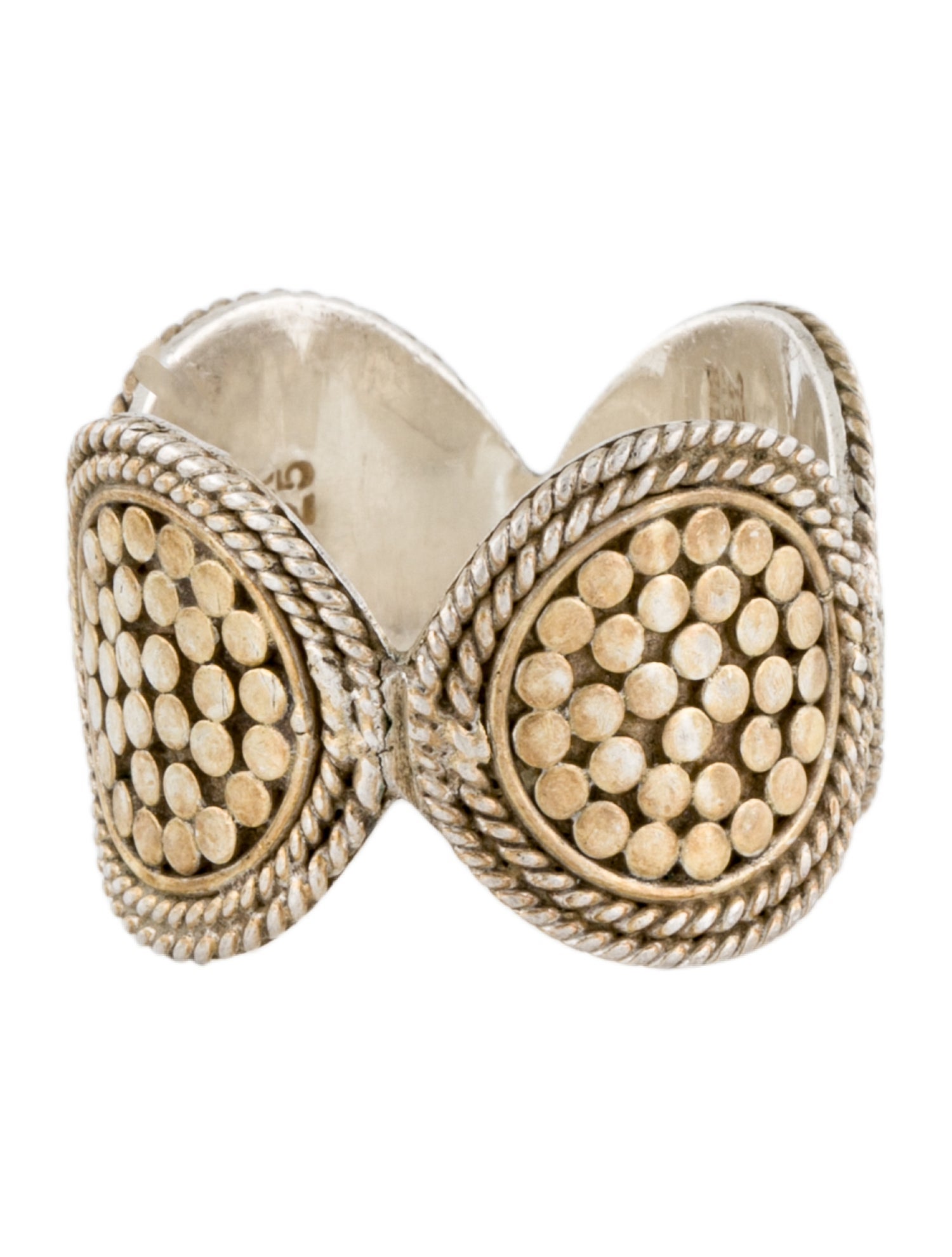 Anna Beck Two-Tone Beaded Multi-Disc Ring - 18K Yellow Gold-Plated ...