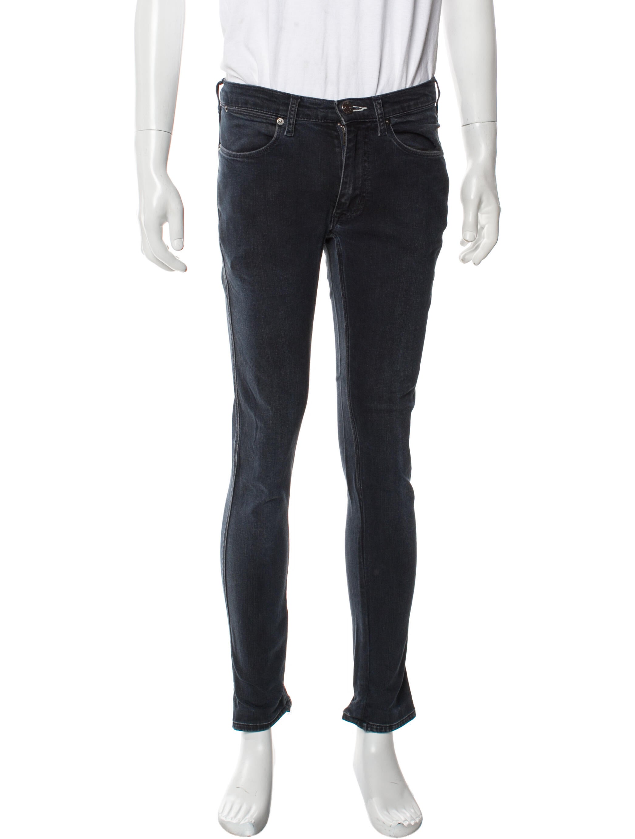 Acne Studios Blå Konst Skinny Jeans - Black, 9.5" Rise Jeans, Clothing ...