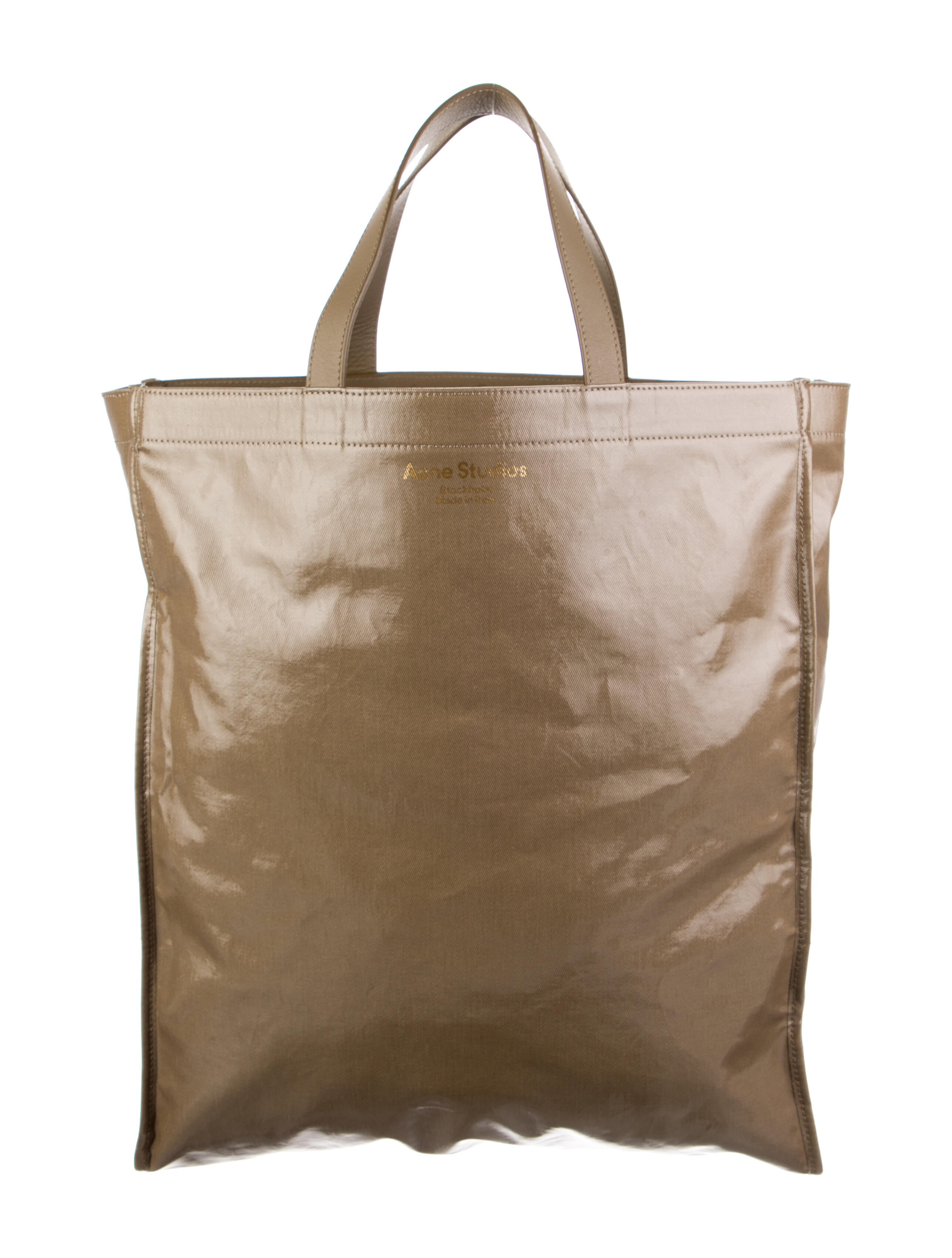 Acne Studios Coated Canvas Tote Bag - Green Totes, Handbags - ACN106425 ...