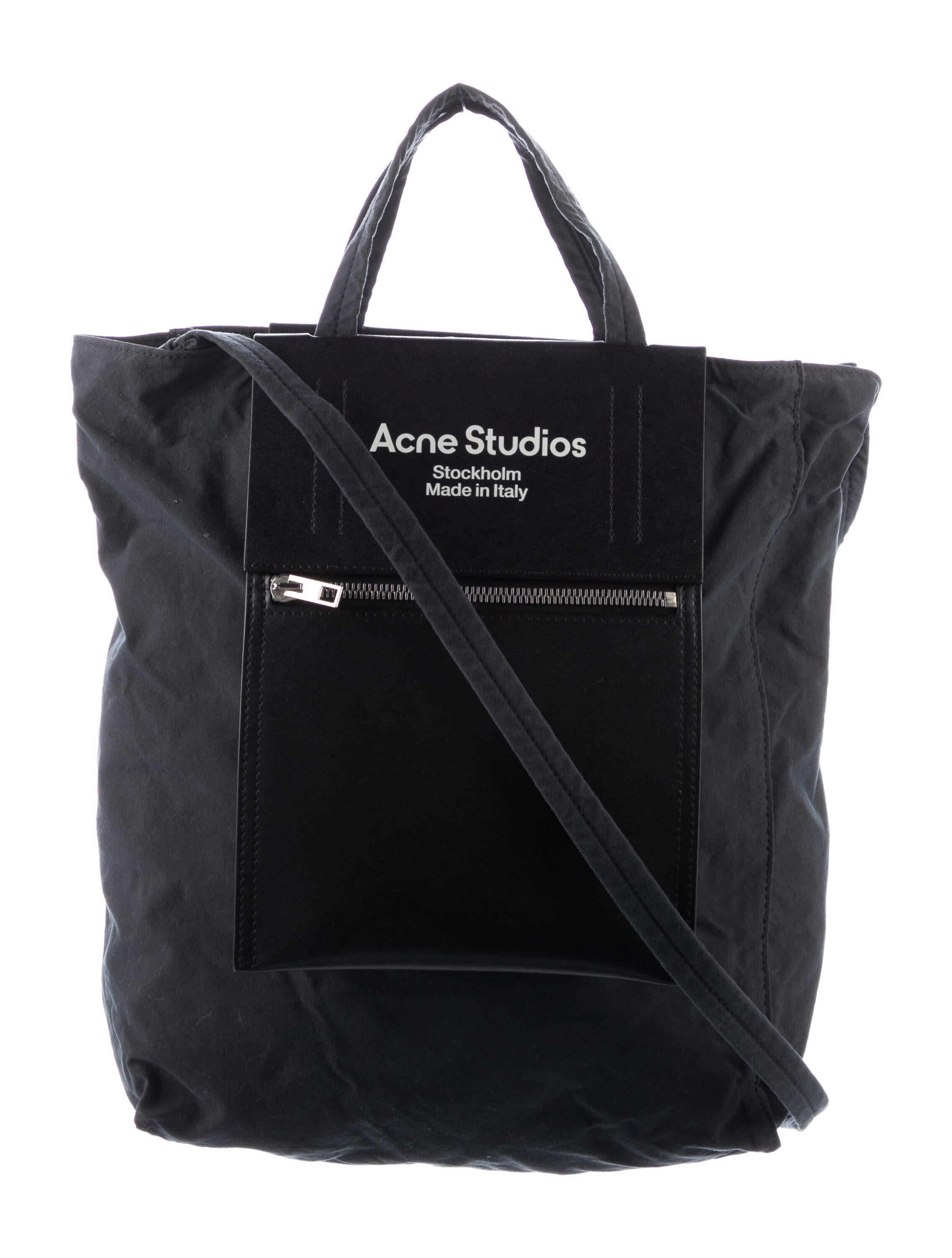 Acne Studios Leather-Trimmed Nylon Tote - Black Totes, Handbags ...