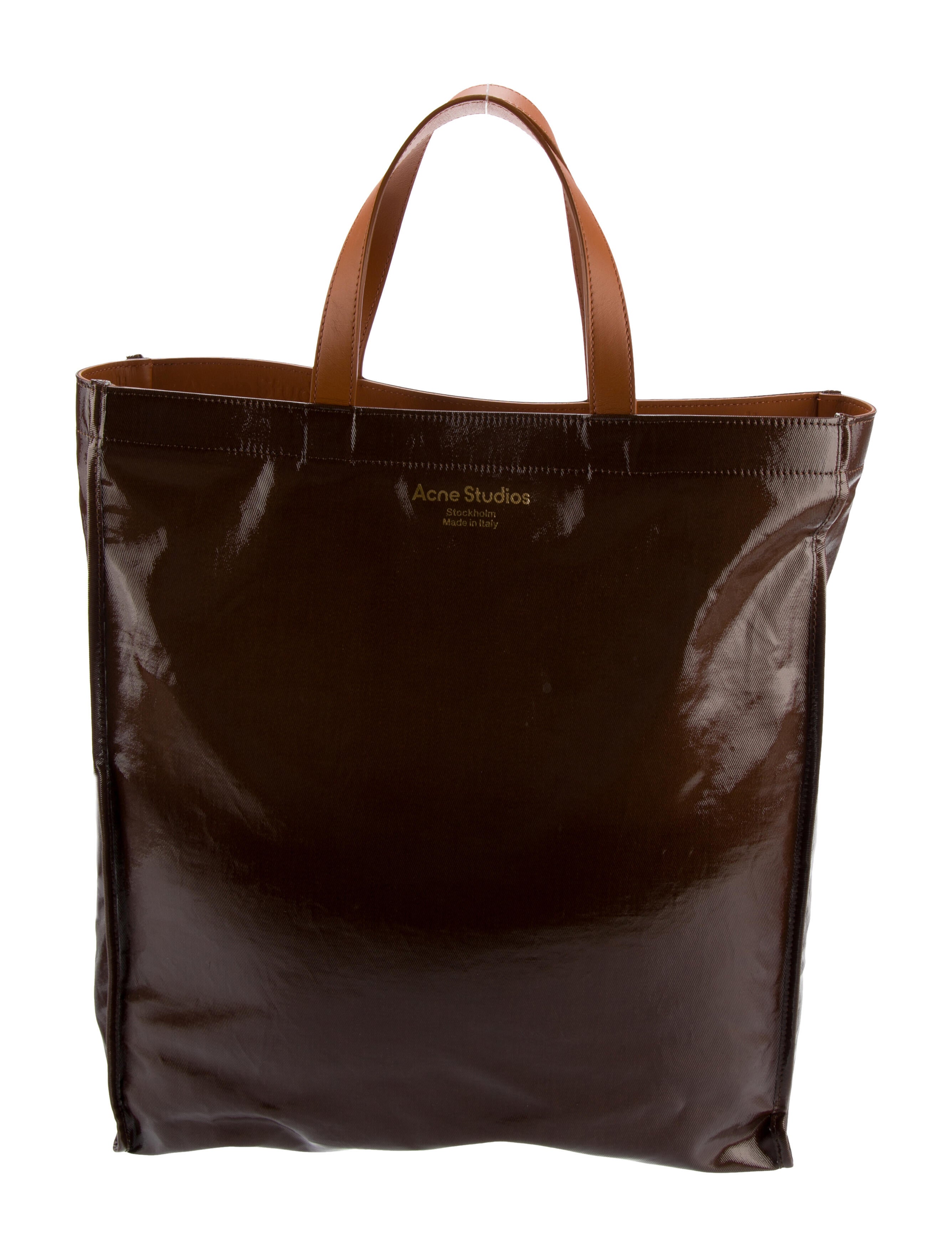 Acne Studios Patent Leather Tote Bag - Brown Totes, Handbags ...