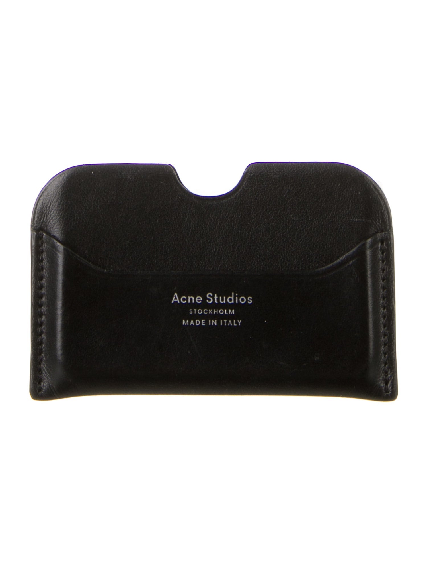Acne Studios Leather Card Holder - Black Wallets, Accessories - ACN137506 | The RealReal