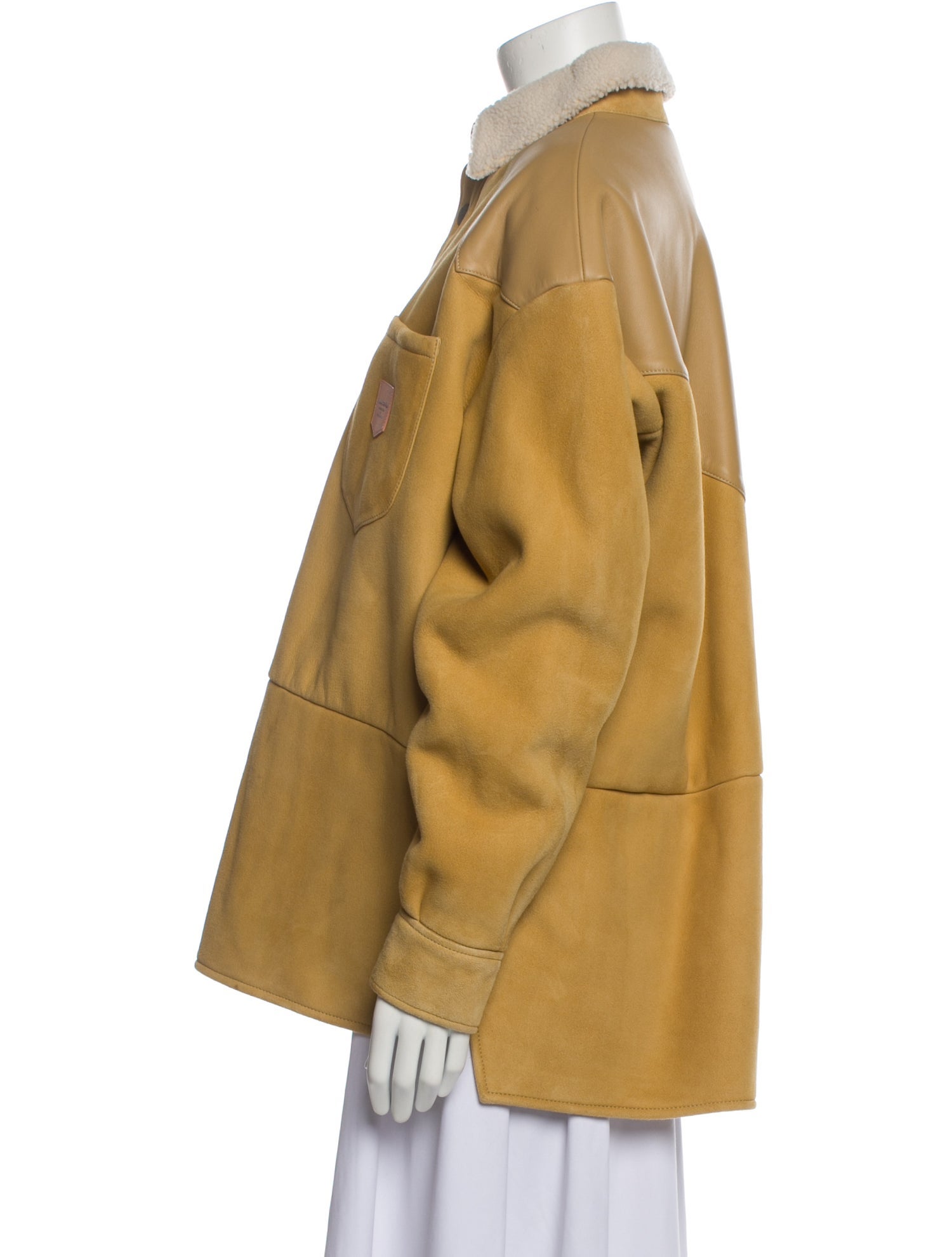 Acne Studios Shearling Fur Coat - Neutrals Coats, Clothing - ACN141151 ...