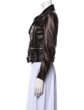 Acne Studios Lamb Leather Biker Jacket - Brown Jackets, Clothing - ACN141266 | The RealReal