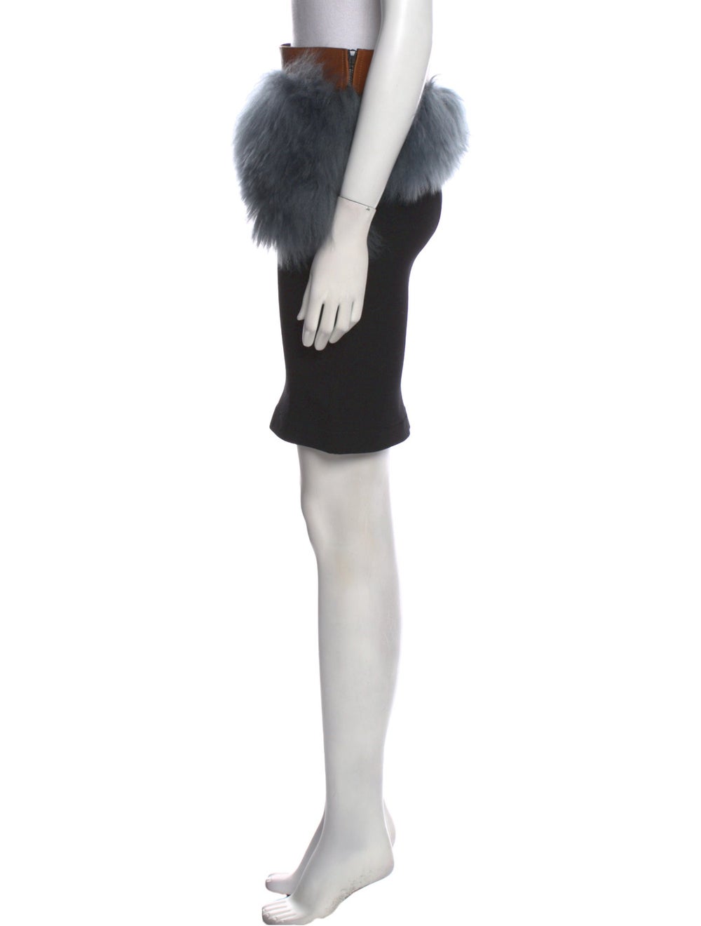 Acne Studios Shearling Skirt Black Leather & Fur Acce… - Gem
