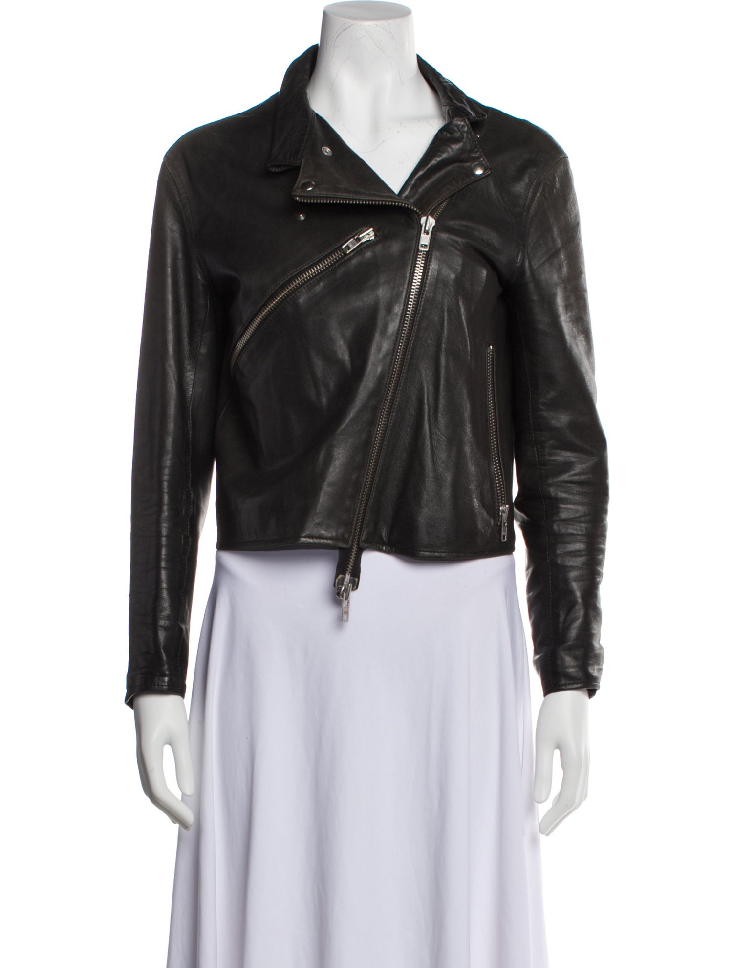 Acne Studios Leather Biker Jacket - Brown Jackets, Clothing - ACN143400 | The RealReal