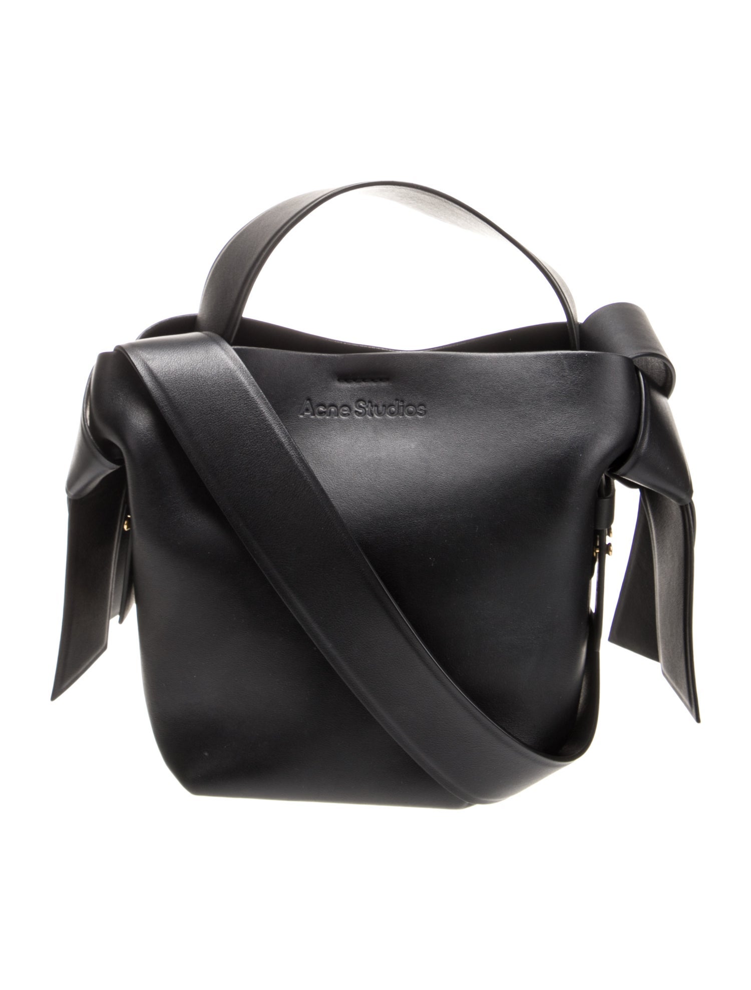 Acne Studios Leather Shoulder Bag - Black Shoulder Bags, Handbags ...