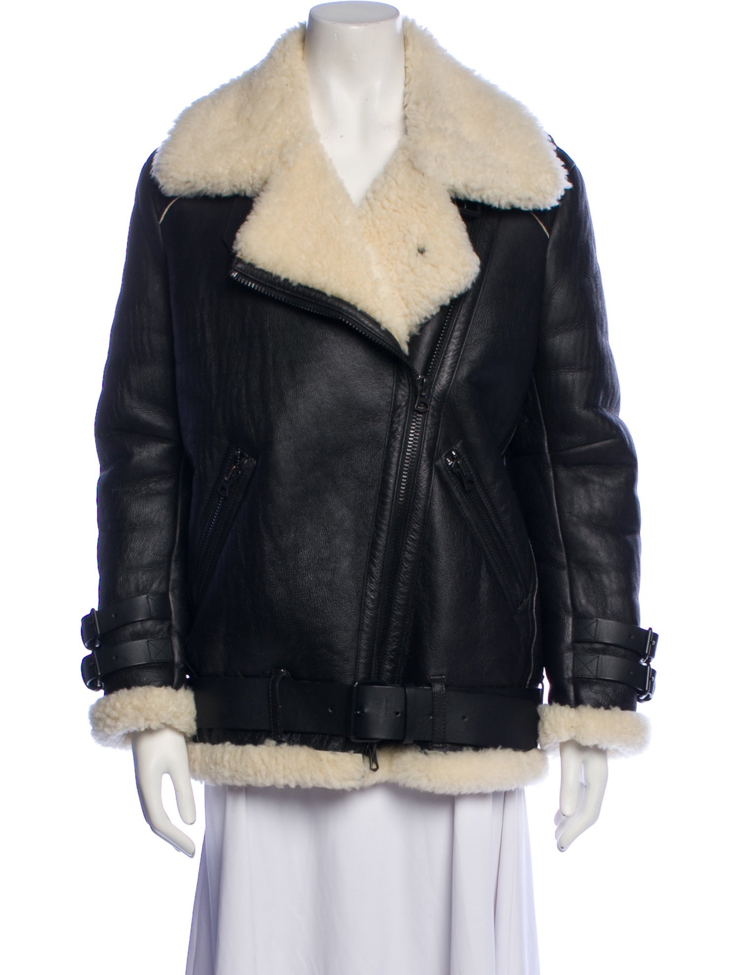 Acne Studios Shearling Coat - Black Coats, Clothing - ACN145646 | The ...