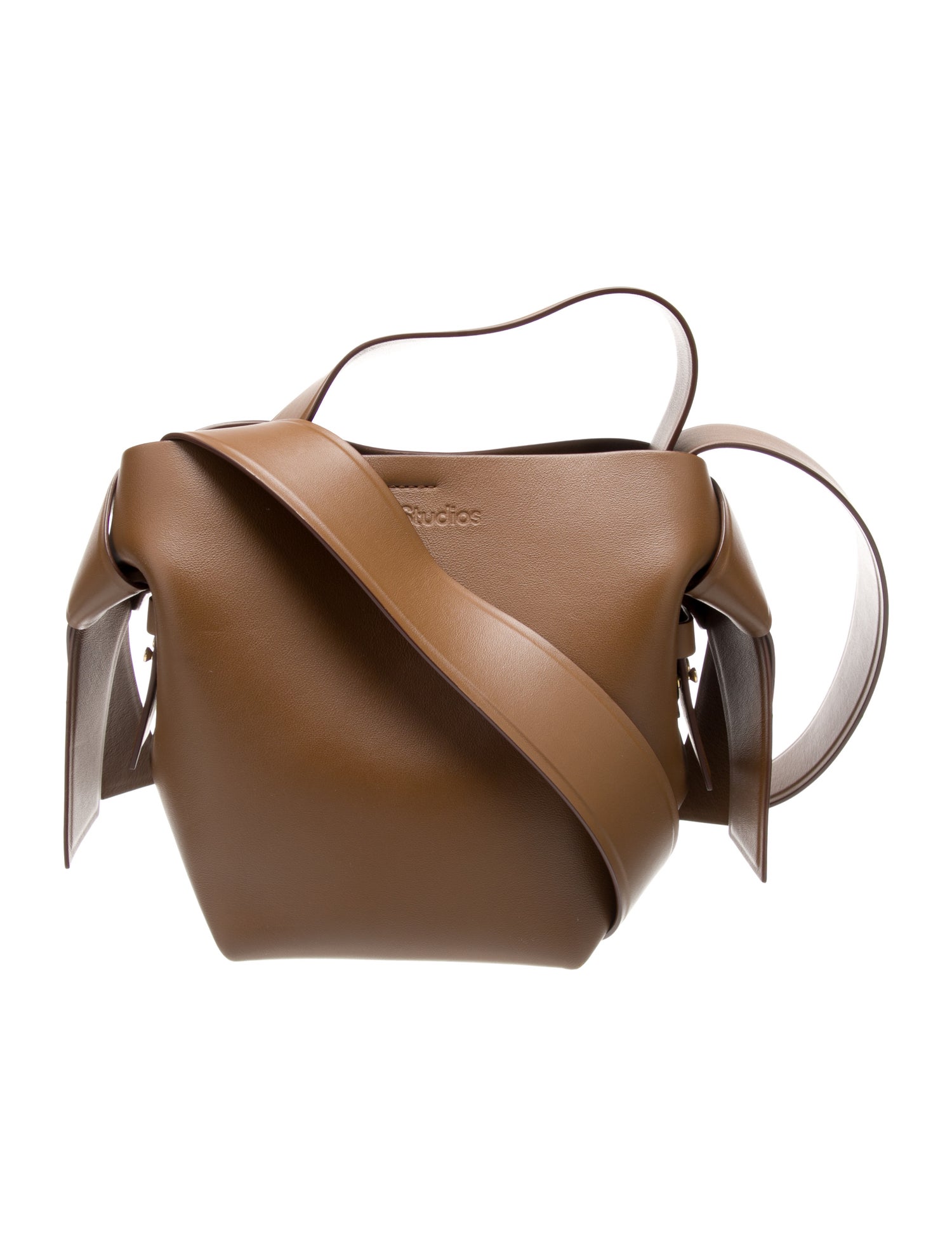 Acne Studios Leather Shoulder Bag - Brown Shoulder Bags, Handbags ...