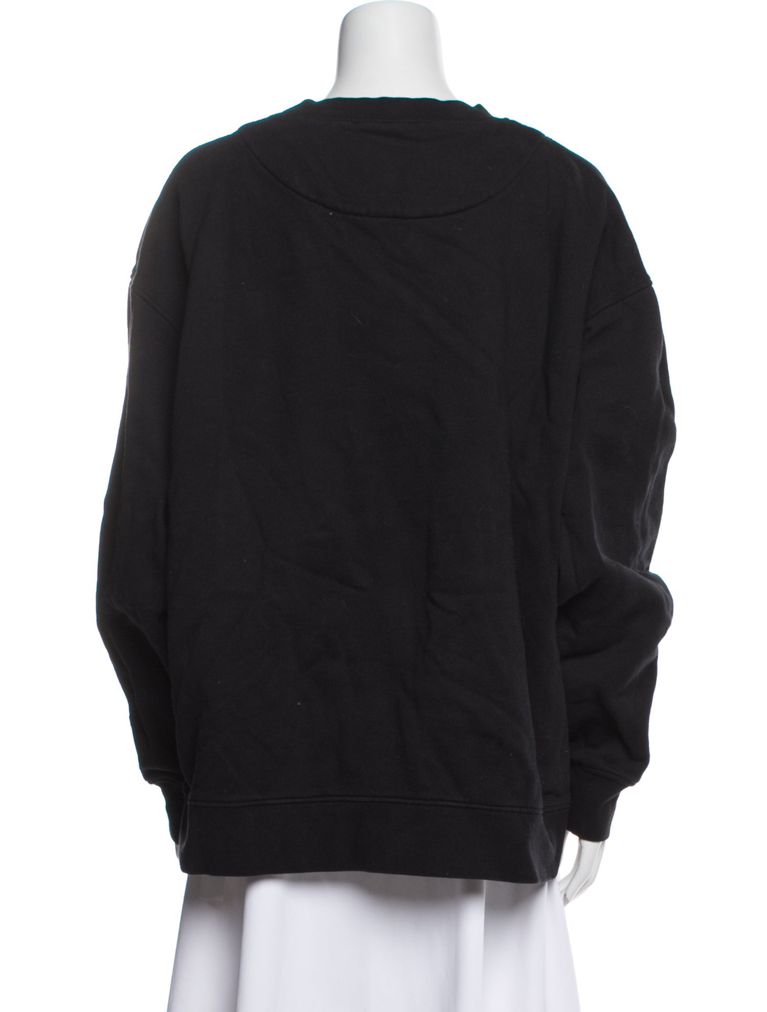 Acne Studios Crew Neck Long Sleeve Sweatshirt - Black Tops, Clothing ...