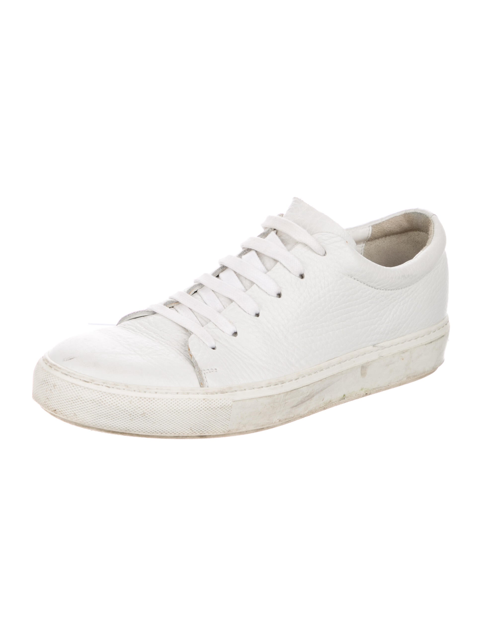 Acne Studios Leather Sneakers - White Sneakers, Shoes - ACN98129 | The ...