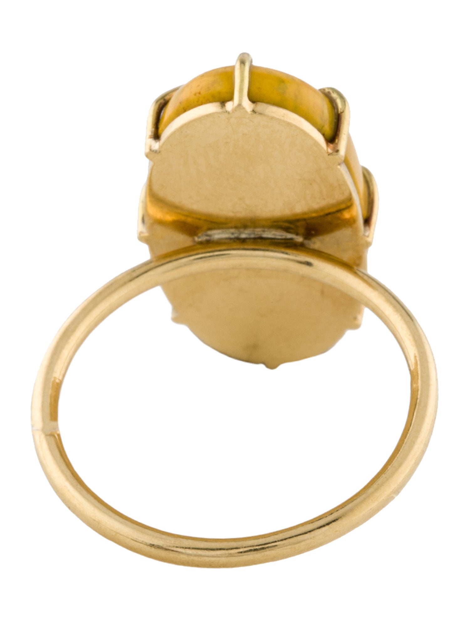 Andrea Fohrman 18K Calcite & Diamond Cocktail Ring - 18K Yellow Gold ...