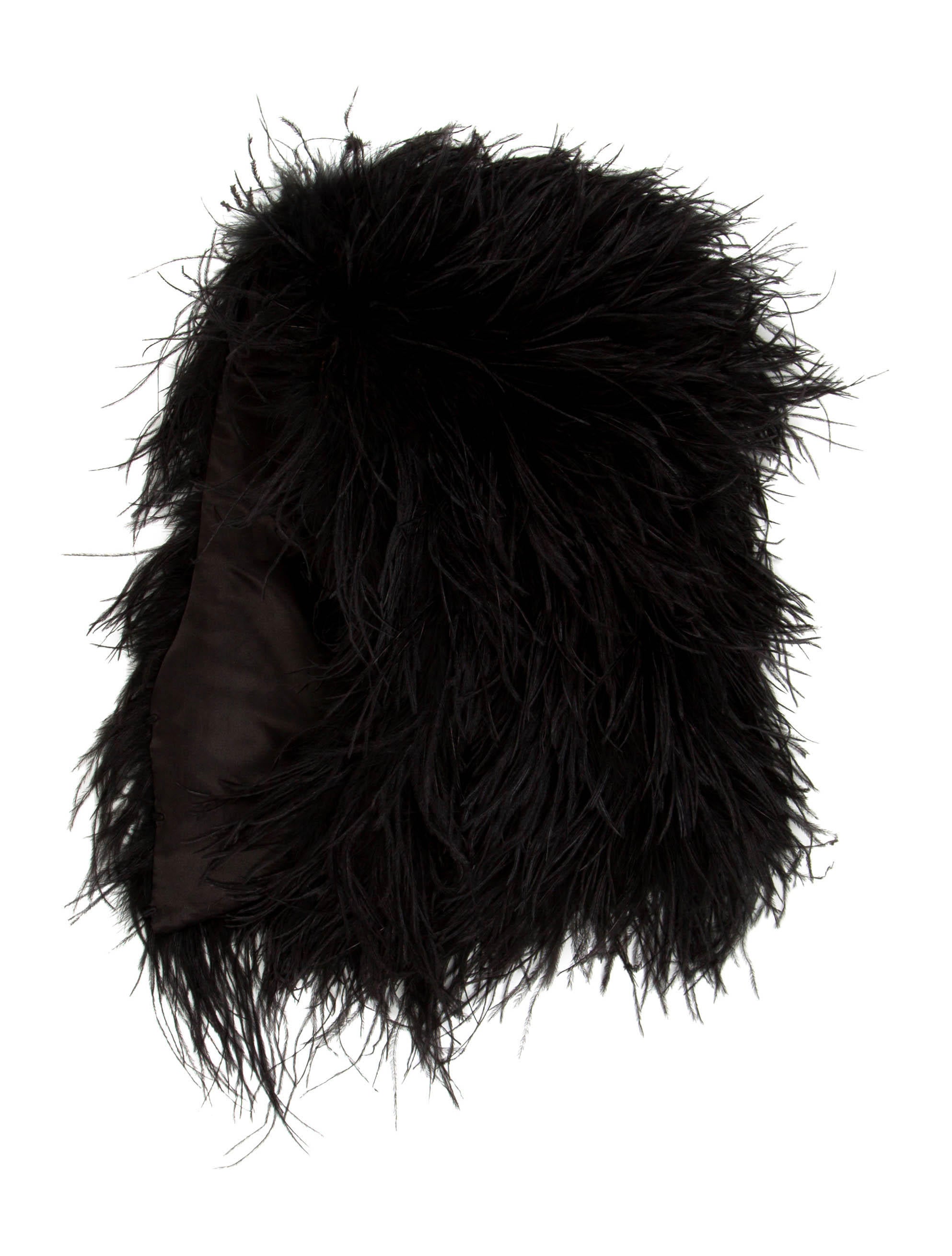Adrienne Landau Ostrich Feather Hood - Accessories - ADR20700 | The ...