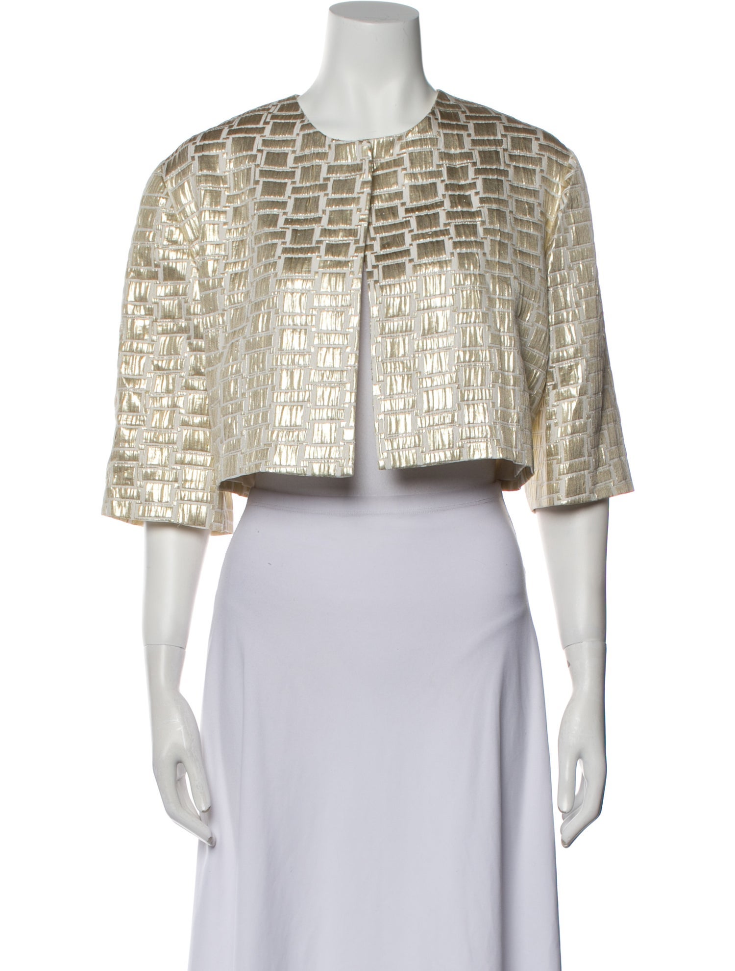 Adrienne Landau Printed Evening Jacket - Gold Jackets, Clothing ...