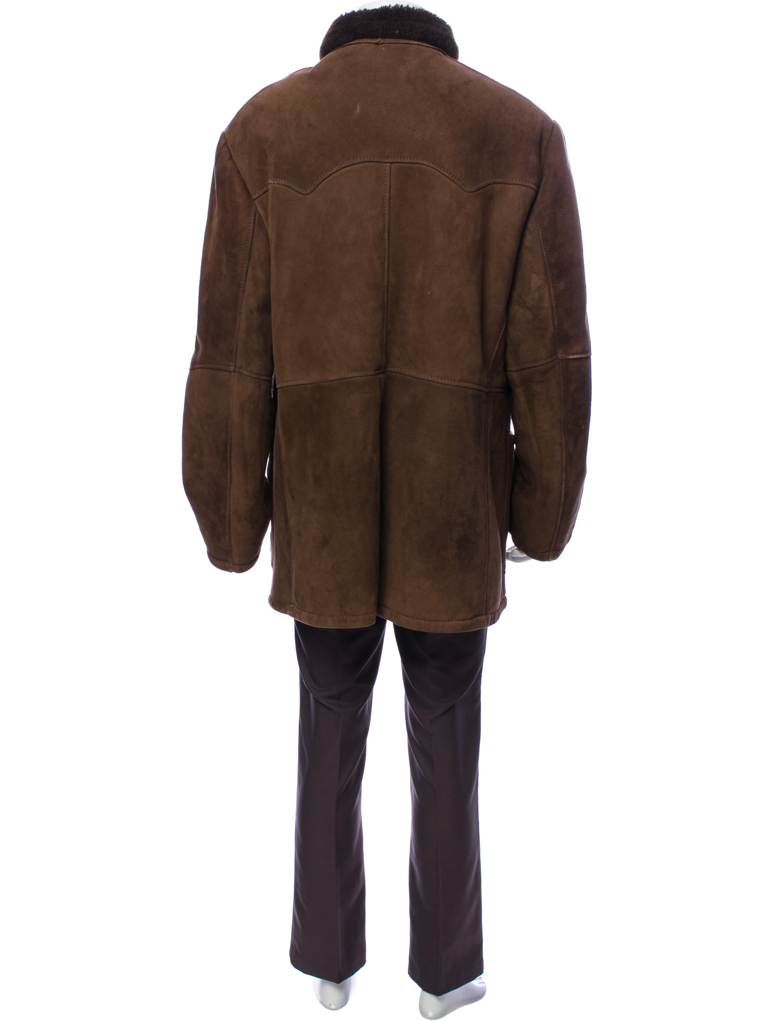Allen Edmonds Shearling Jacket - Brown Outerwear, Clothing - AED22273 ...