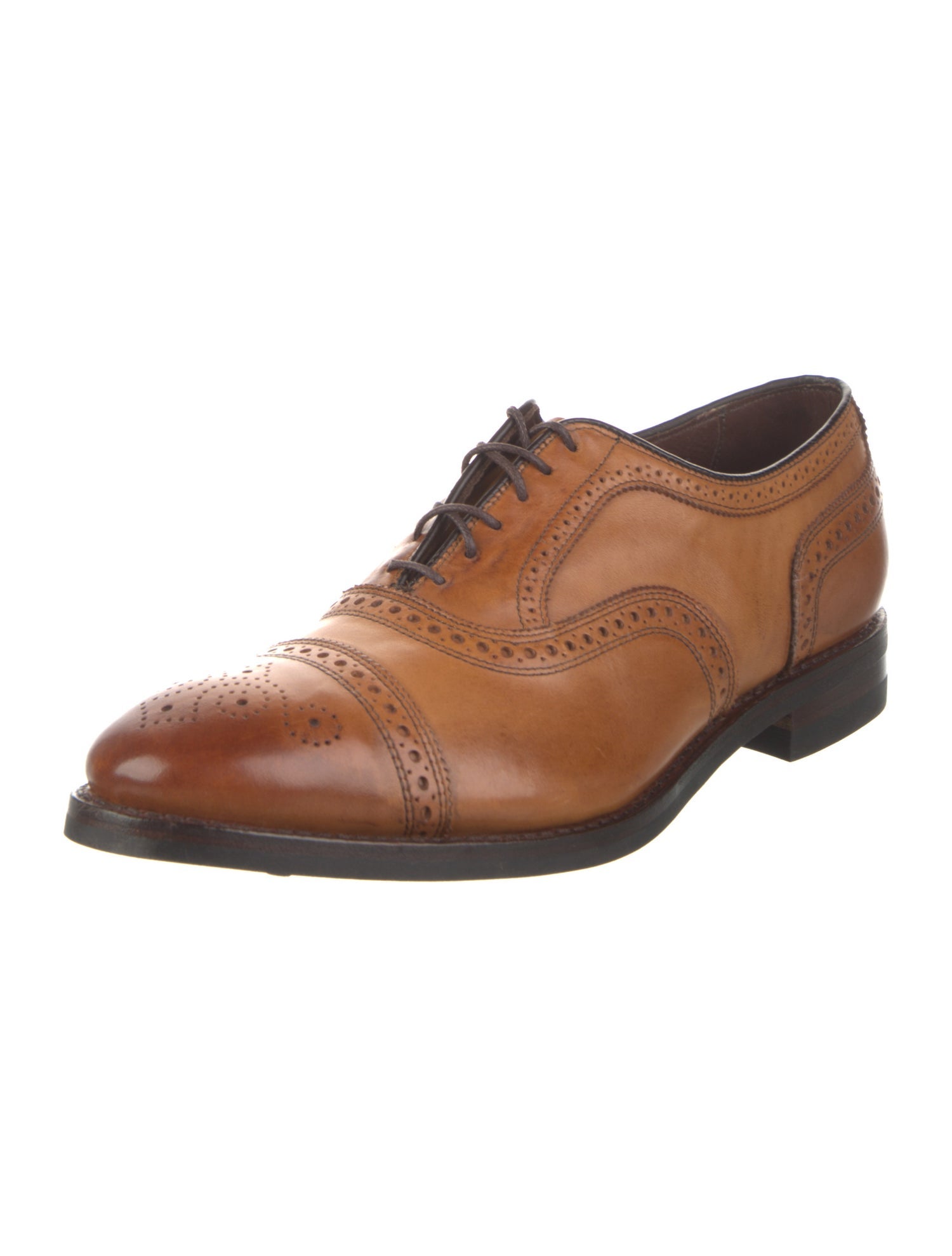 Allen Edmonds Leather Lasercut Accents Brogues - Brown Oxfords, Shoes ...