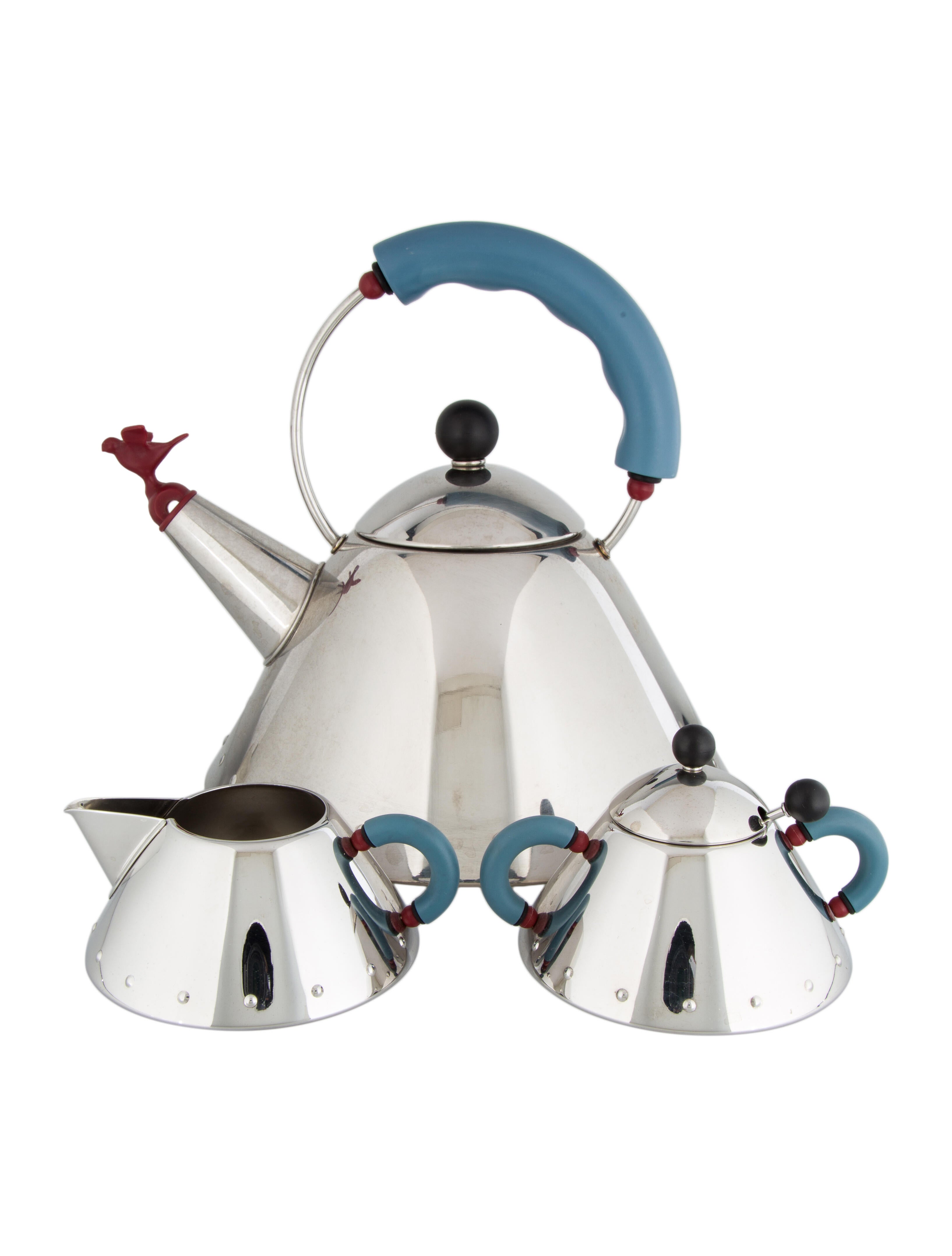 Alessi 4-Piece Tea Set - Silver Serveware, Tabletop & Kitchen ...