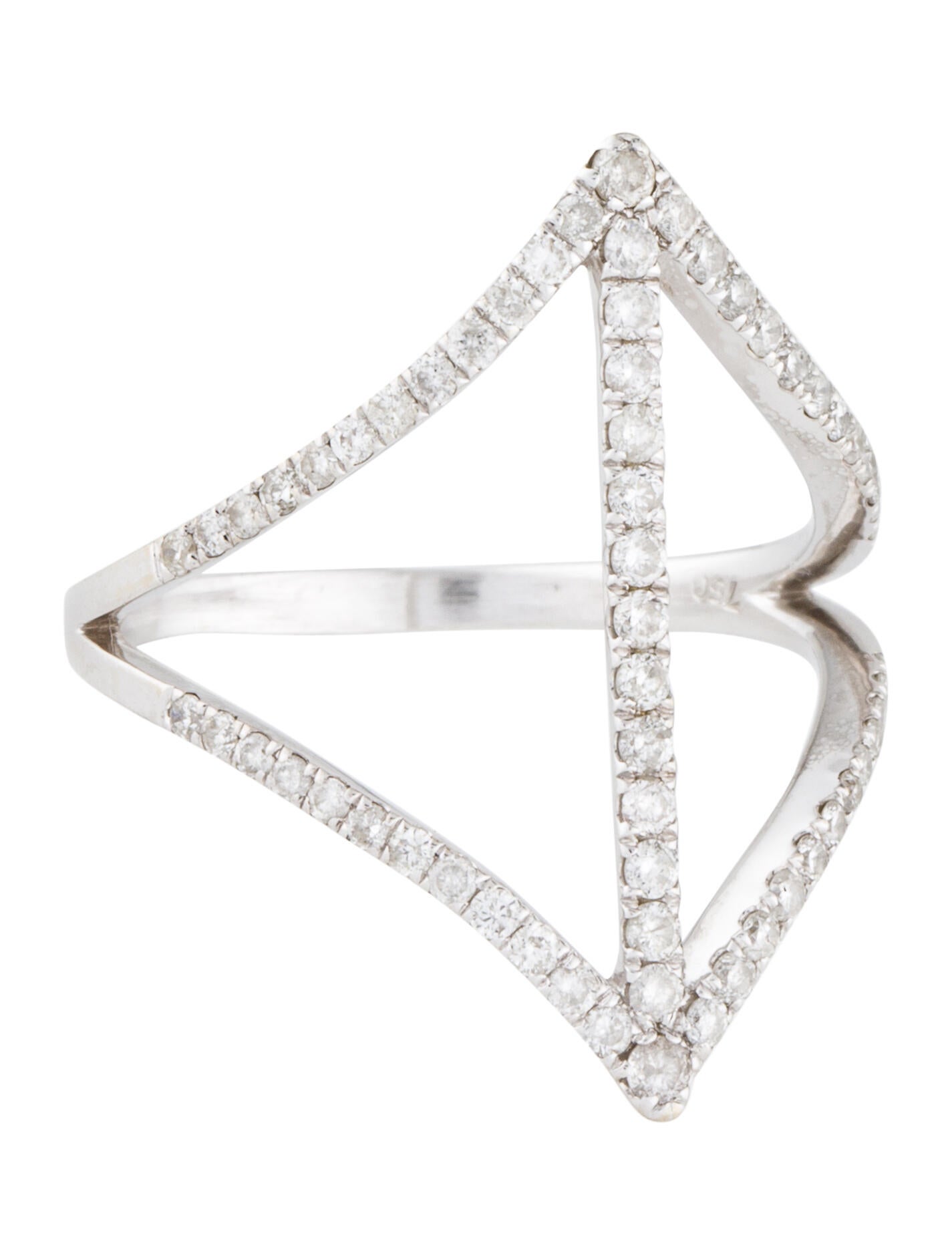 Anne Sisteron 18K Diamond Spear Ring - Rhodium-Plated 18K White Gold ...