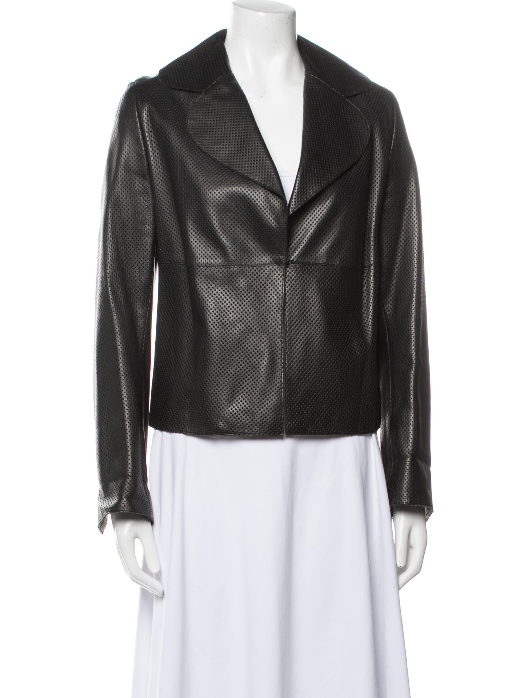 Akris Leather Biker Jacket - Black Jackets, Clothing - AKR105013 | The ...
