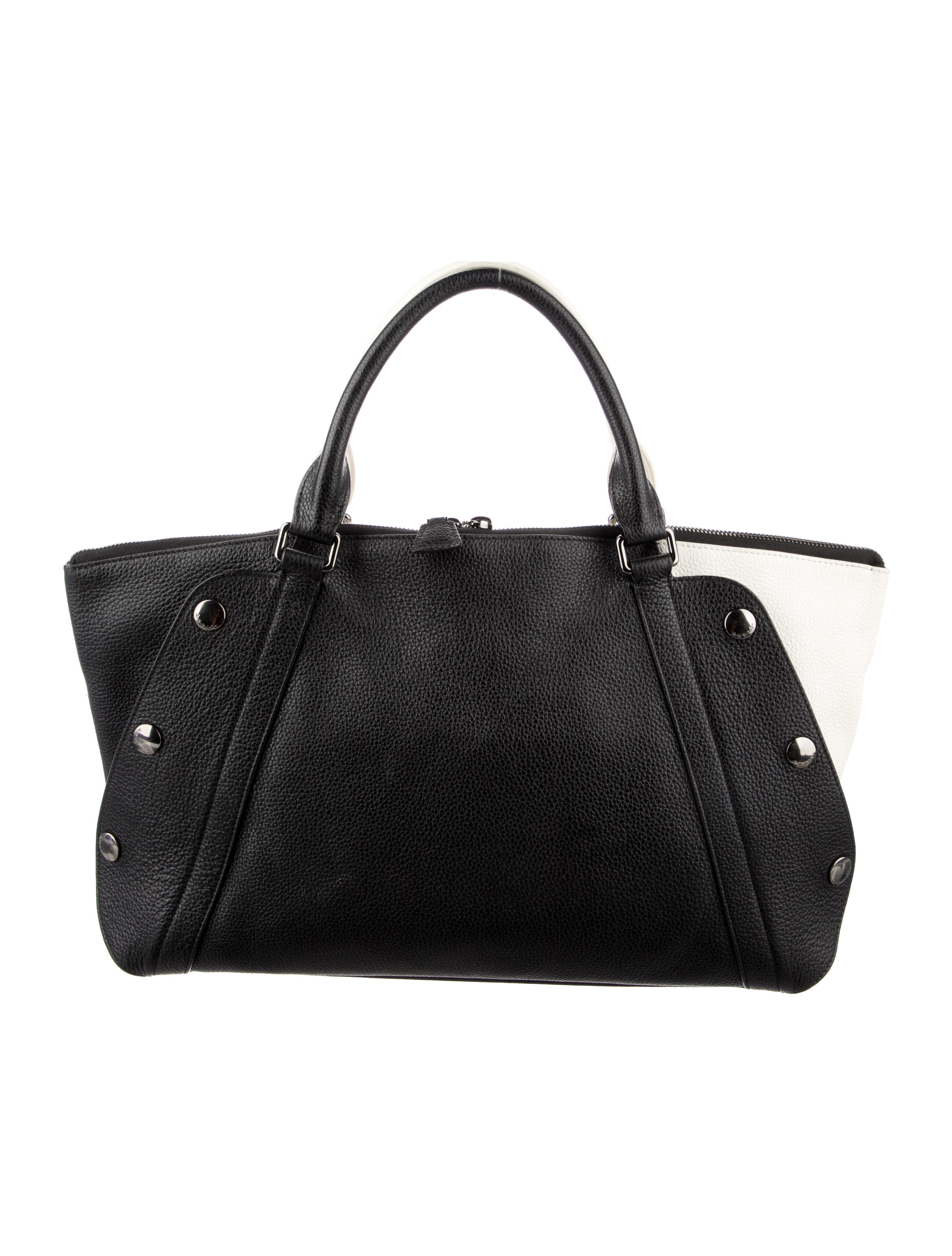Akris Leather Studded Handle Bag - Black Handle Bags, Handbags ...