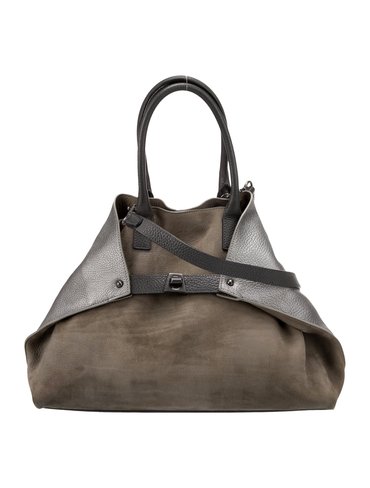 Akris Leather Handle Bag - Grey Handle Bags, Handbags - AKR116513 | The ...