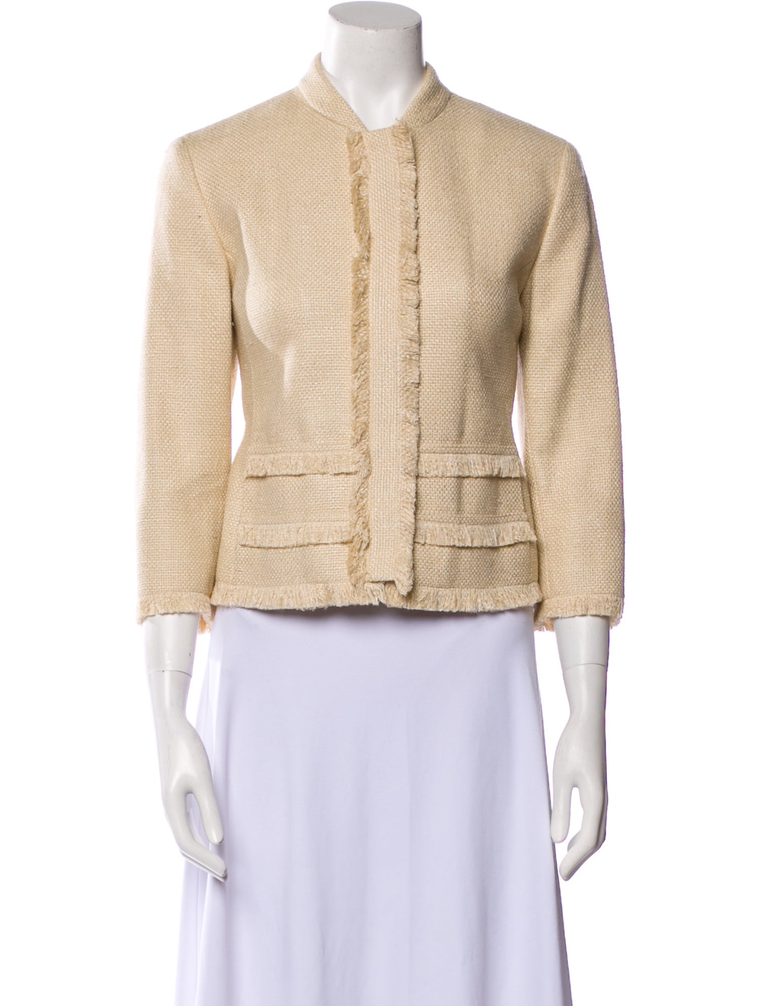 Akris Silk Tweed Pattern Evening Jacket - Neutrals Jackets, Clothing ...
