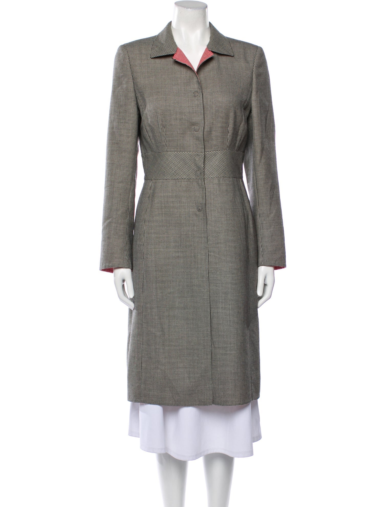 Akris Houndstooth Print Peacoat - Grey Coats, Clothing - AKR123482 ...