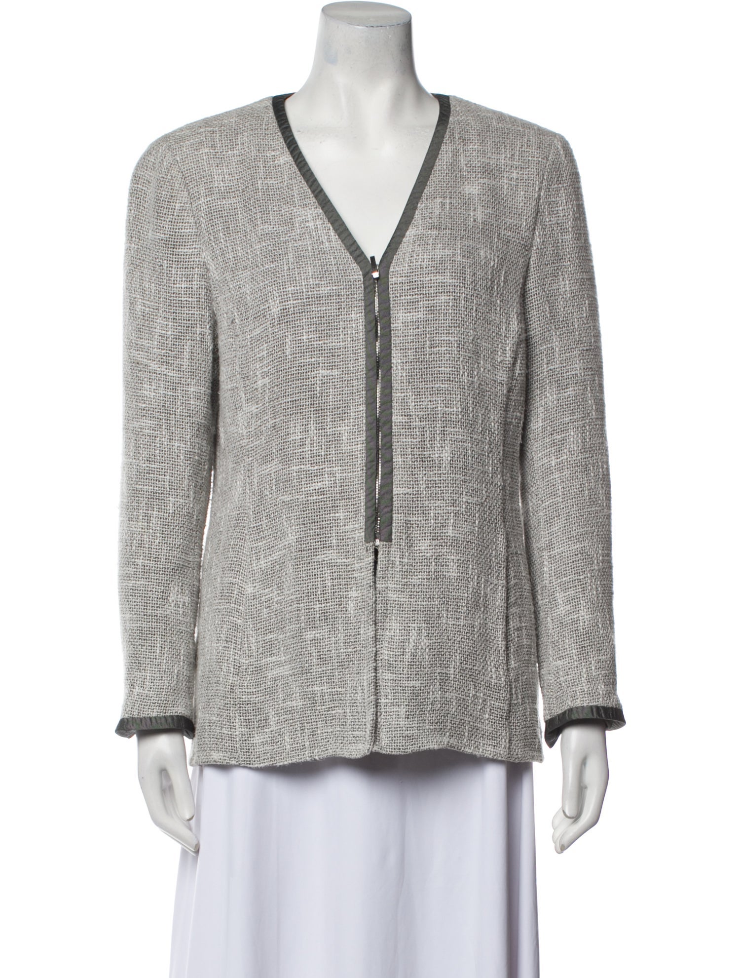 Akris Tweed Pattern Evening Jacket - White Jackets, Clothing ...