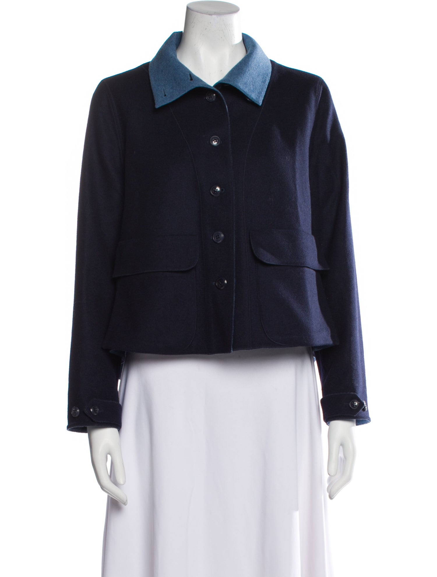 Akris Wool Jacket - Blue Jackets, Clothing - AKR130871 | The RealReal