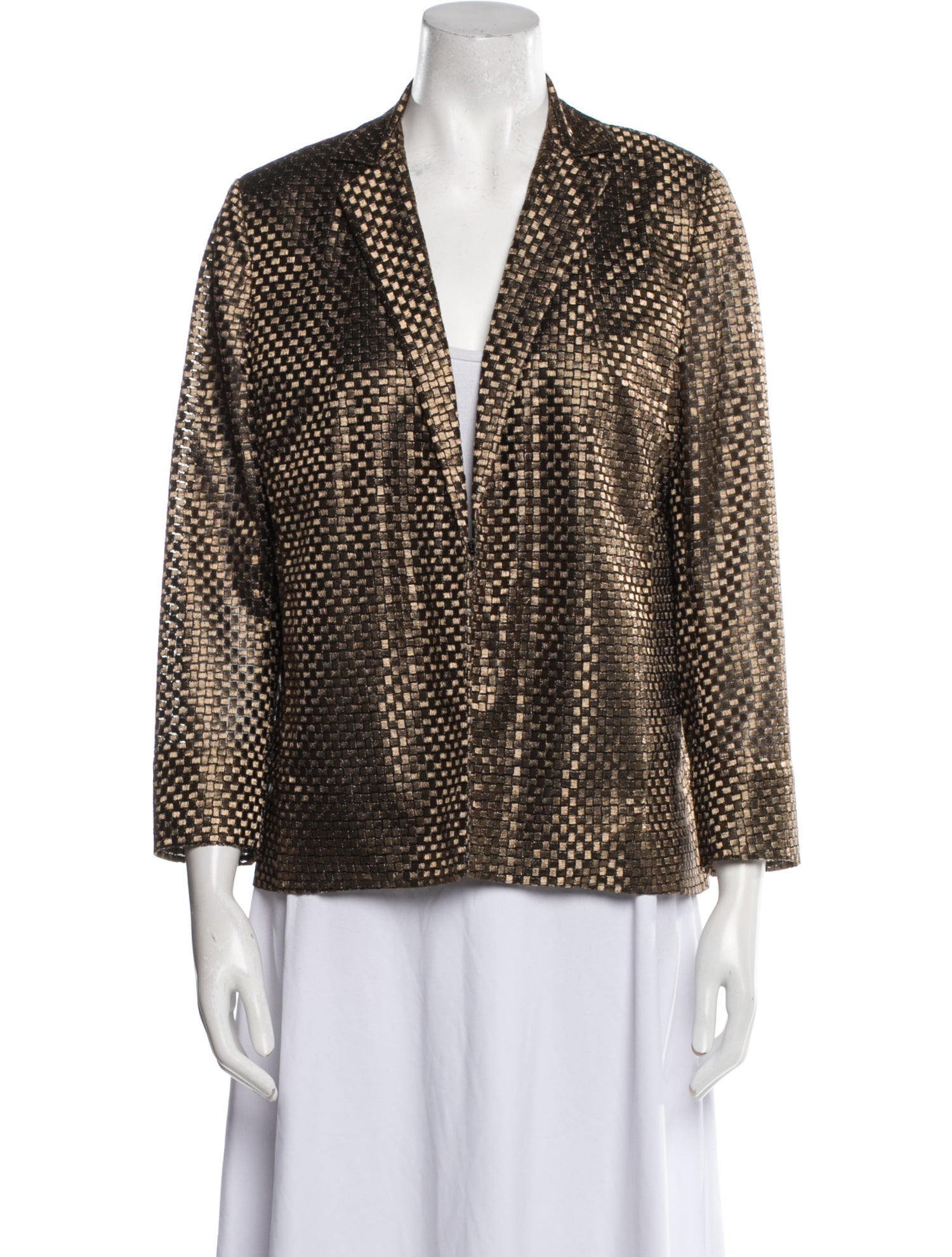 Akris Silk Patterned Blazer - Gold Jackets, Clothing - AKR131434 | The ...