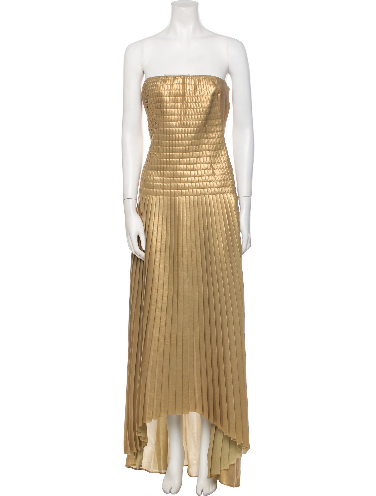 Akris Silk Long Dress - Gold Dresses, Clothing - AKR132399 | The RealReal
