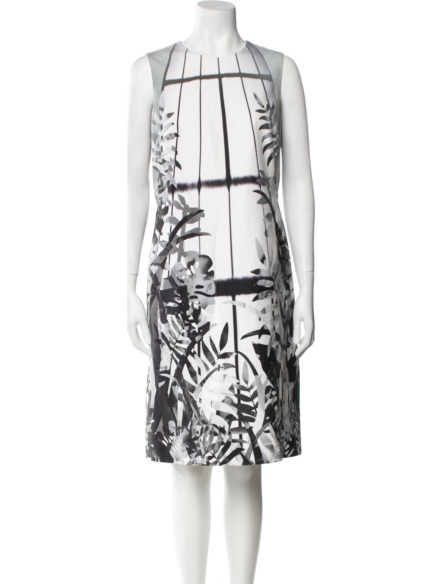 Akris Printed Knee-Length Dress - Grey Dresses, Clothing - AKR132491 ...