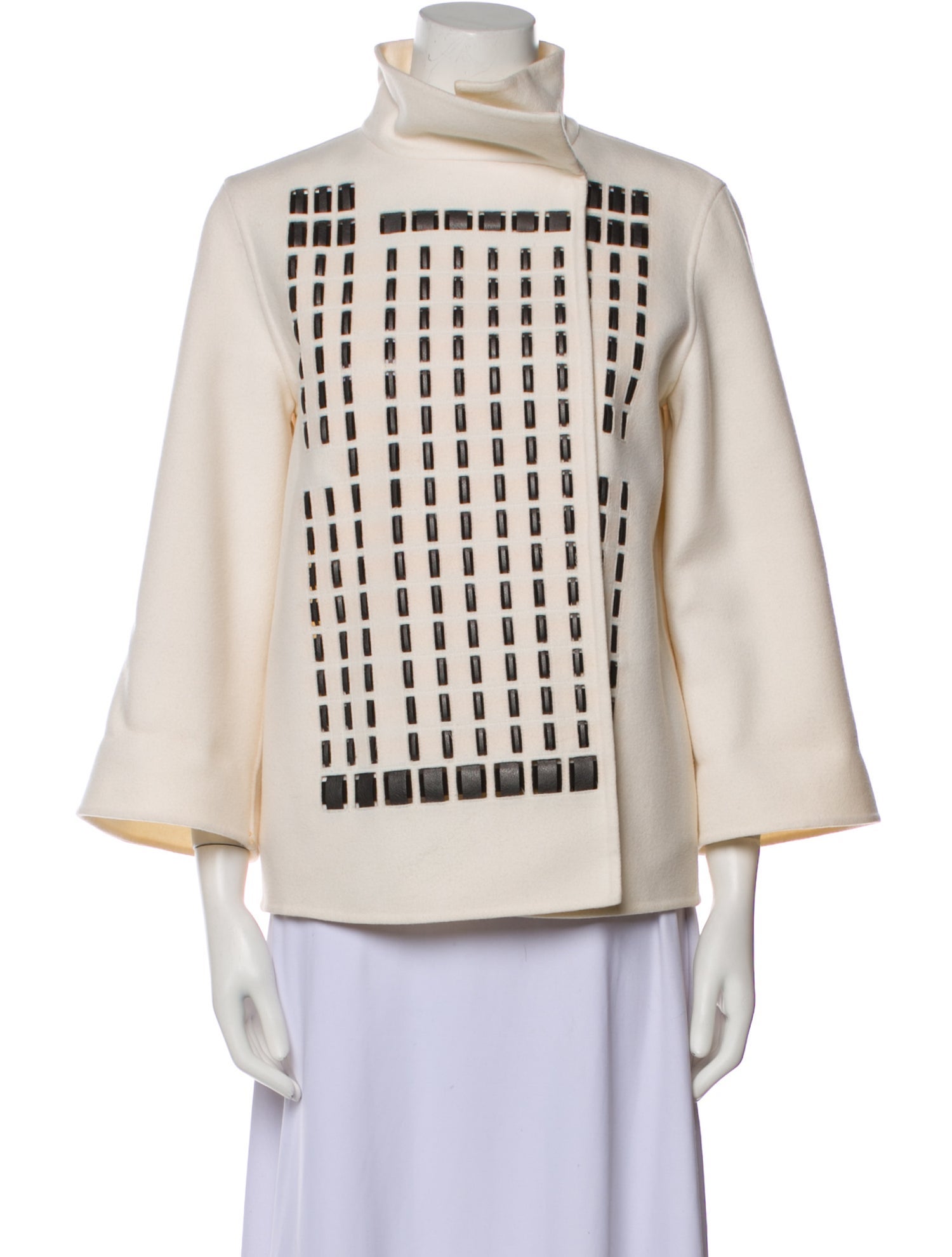 Akris Wool Patterned Coat - Neutrals Coats, Clothing - AKR132799 | The ...