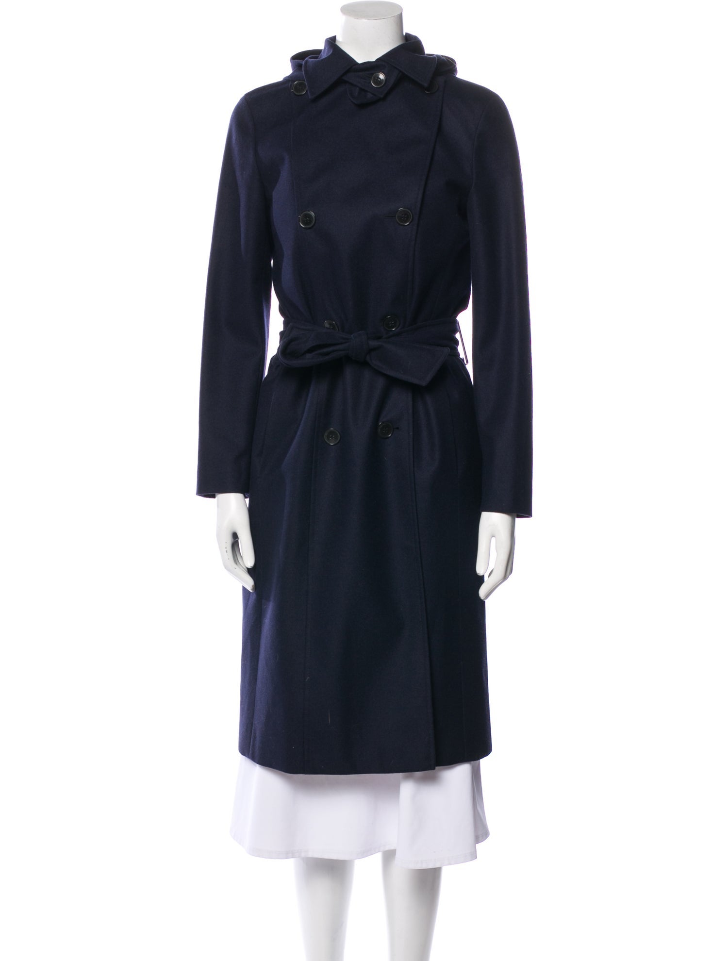 Akris Cashmere Trench Coat - Blue Coats, Clothing - AKR133489 | The ...