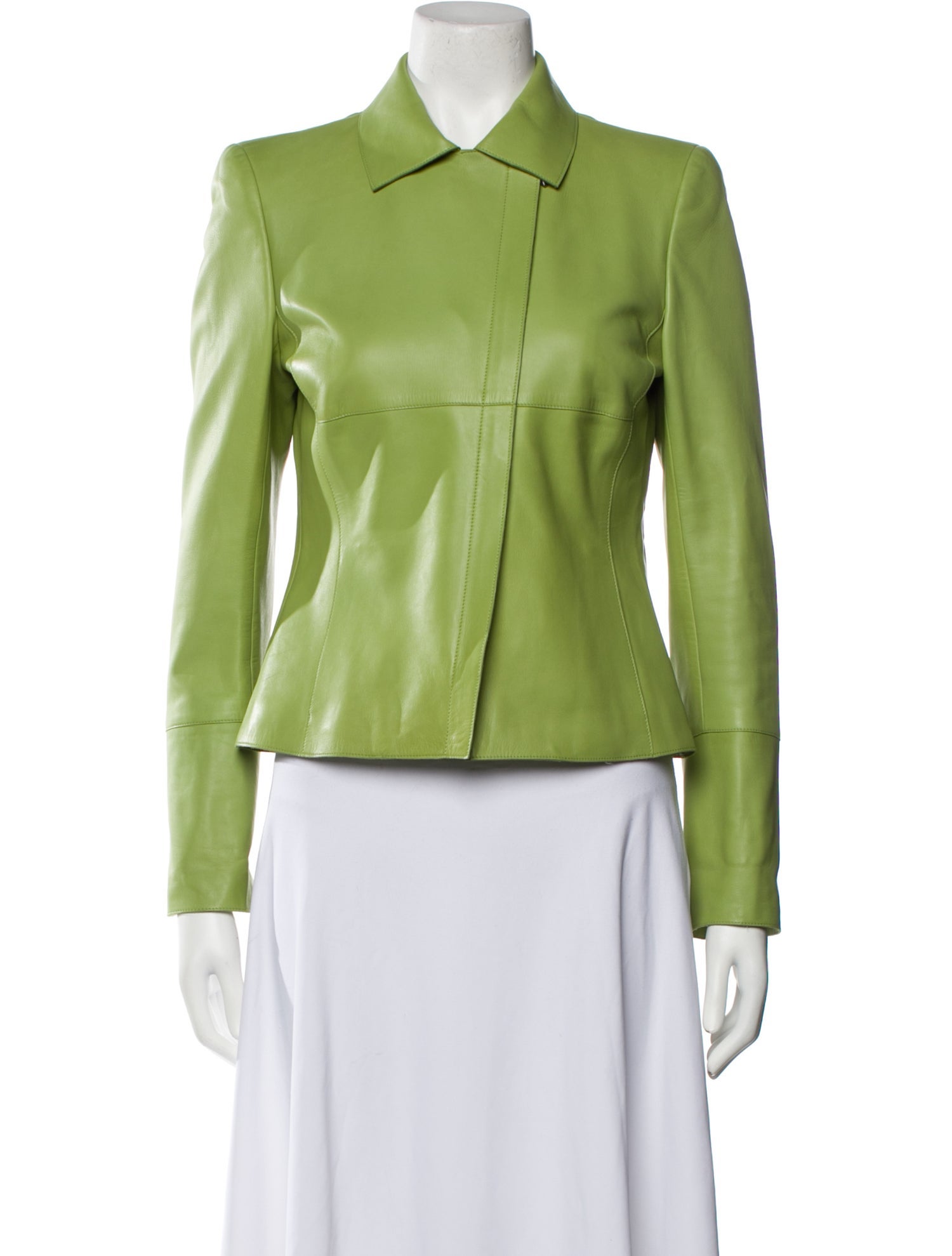 Akris Lambskin Biker Jacket - Green Jackets, Clothing - AKR134876 | The ...