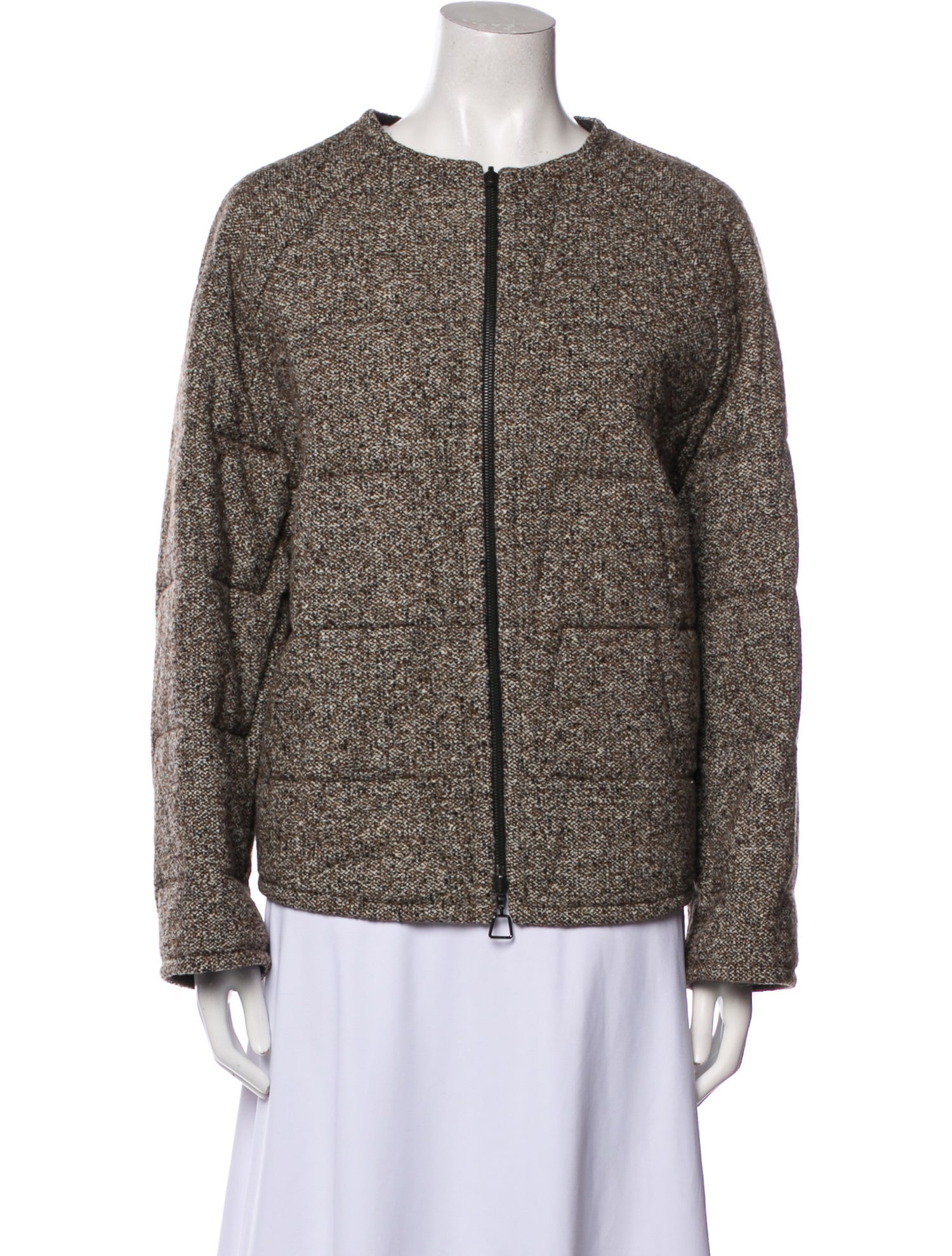 Akris Wool Tweed Pattern Jacket - Neutrals Jackets, Clothing ...