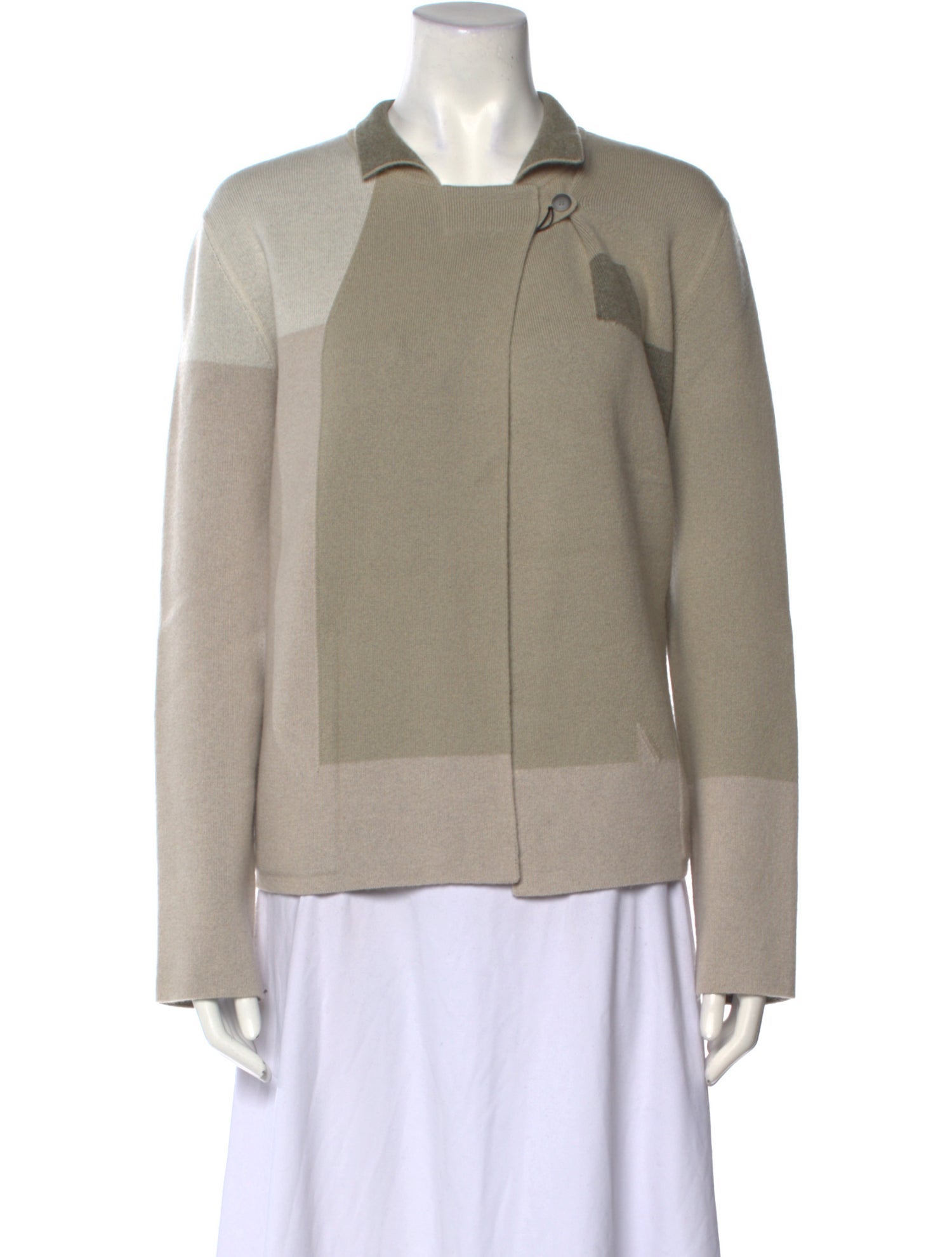 Akris Cashmere Striped Sweater w/ Tags - Neutrals Knitwear, Clothing ...