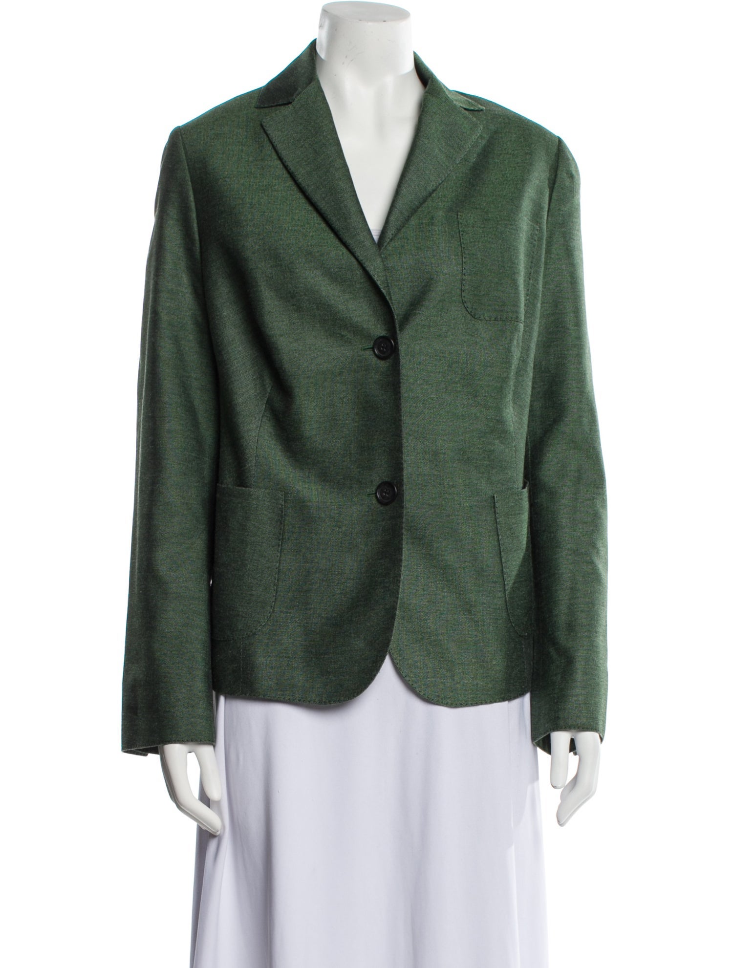 Akris Silk Blazer - Green Jackets, Clothing - AKR142418 | The RealReal