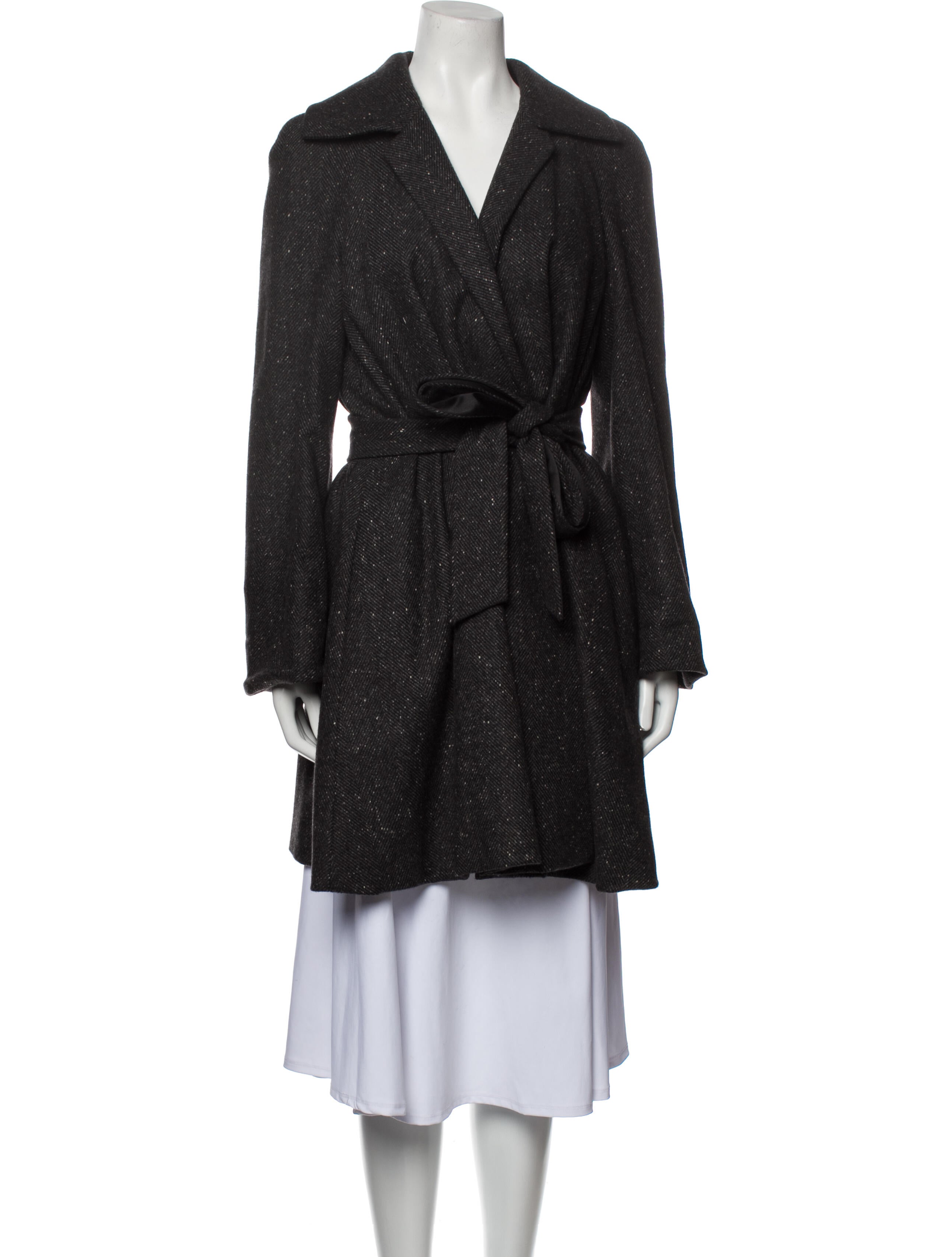 Akris Patterned Coat - Grey Coats, Clothing - AKR92265 | The RealReal