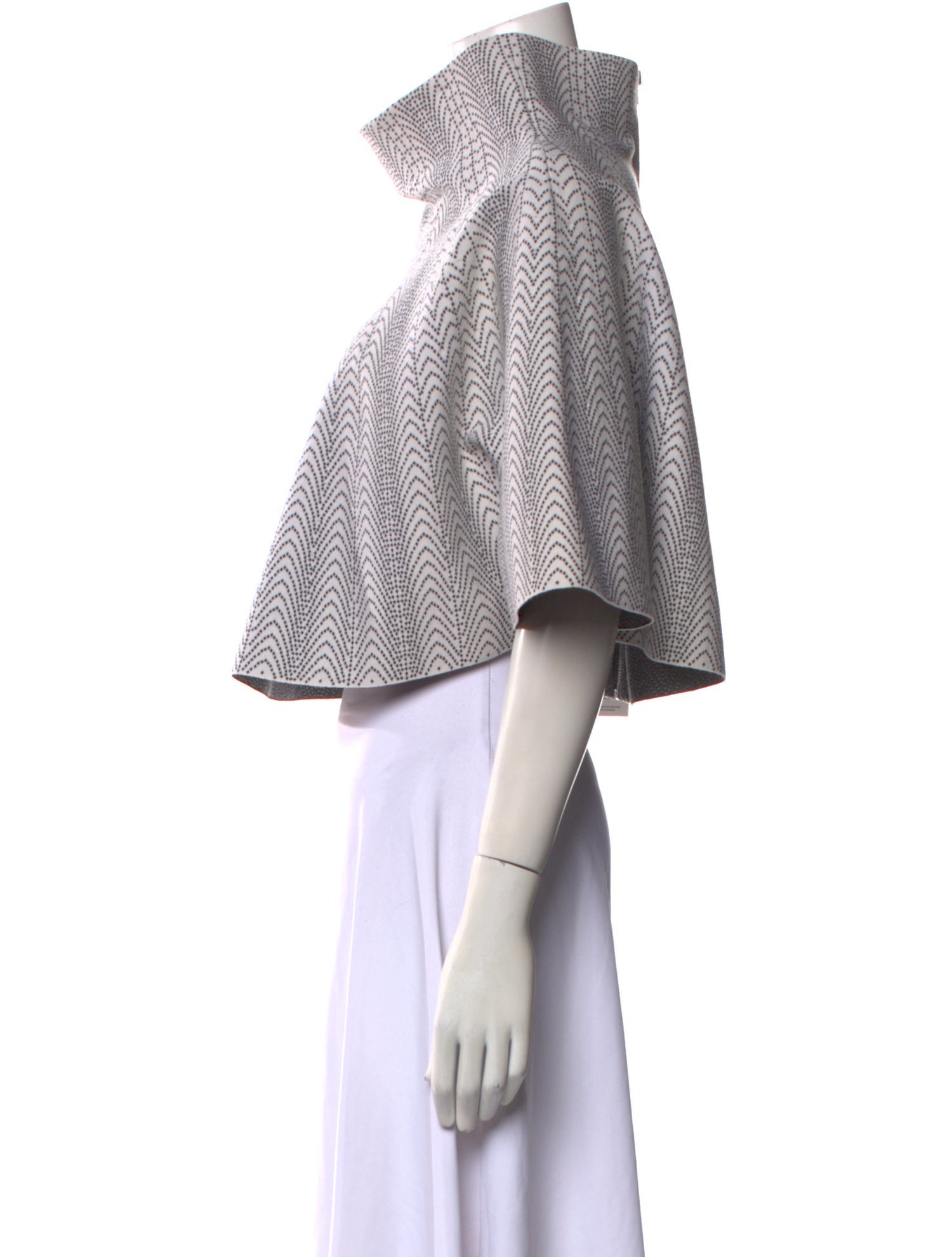 Alaïa Wool Printed Crop Top - White Tops, Clothing - AL2103206 | The ...