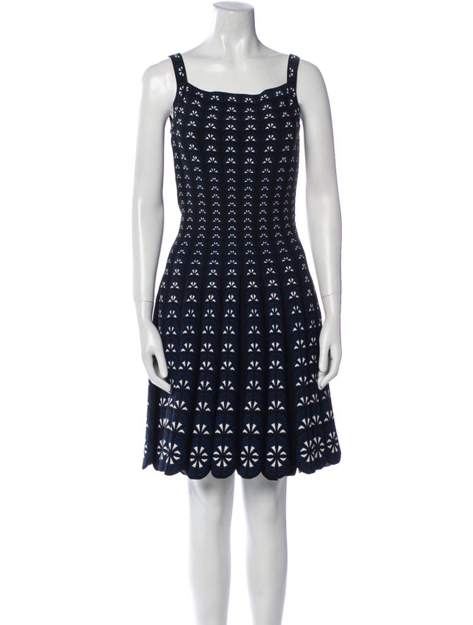 Alaïa Lace Pattern Mini Dress - Black Dresses, Clothing - AL2108216 ...